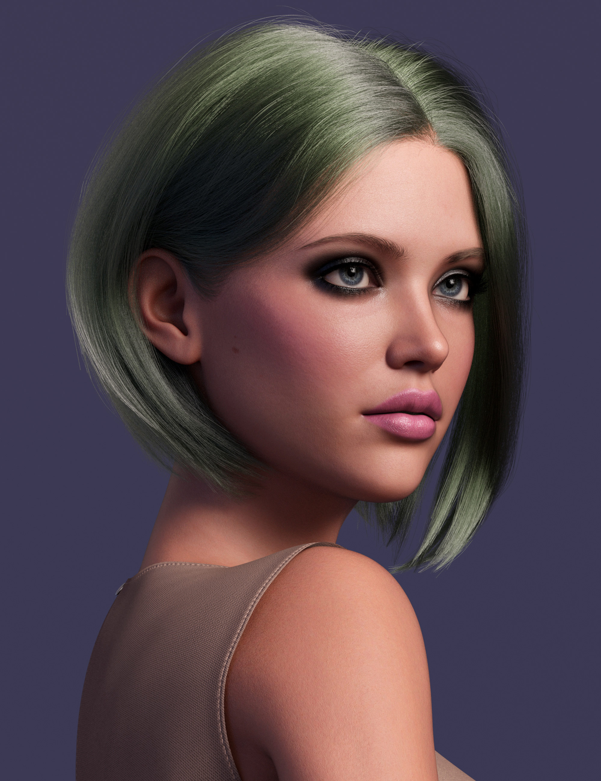 dForce Strand-Based Early Summer Bob Hair Color Expansion | Daz 3D