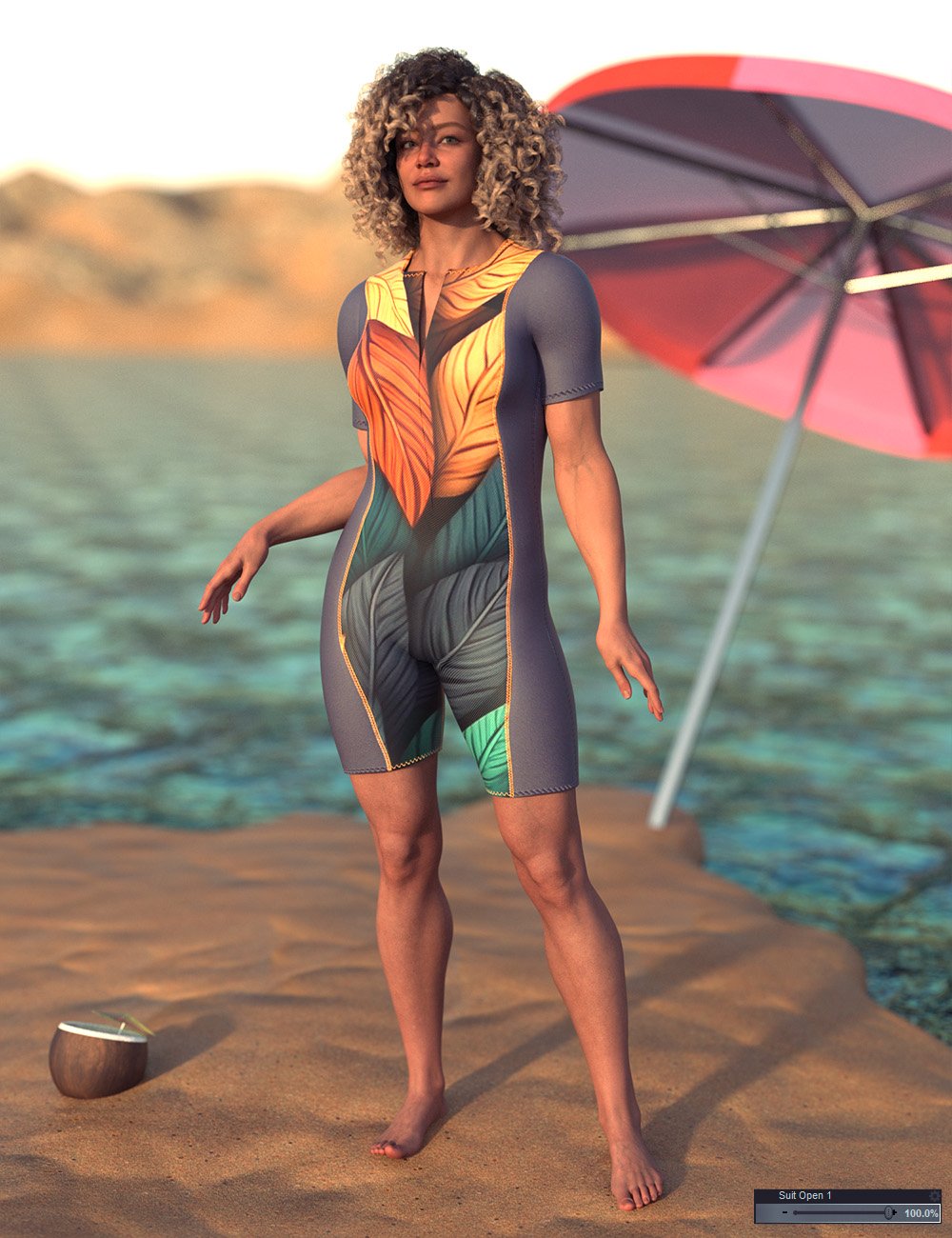 Summer Fun Surf Suit Genesis 9 | Daz 3D