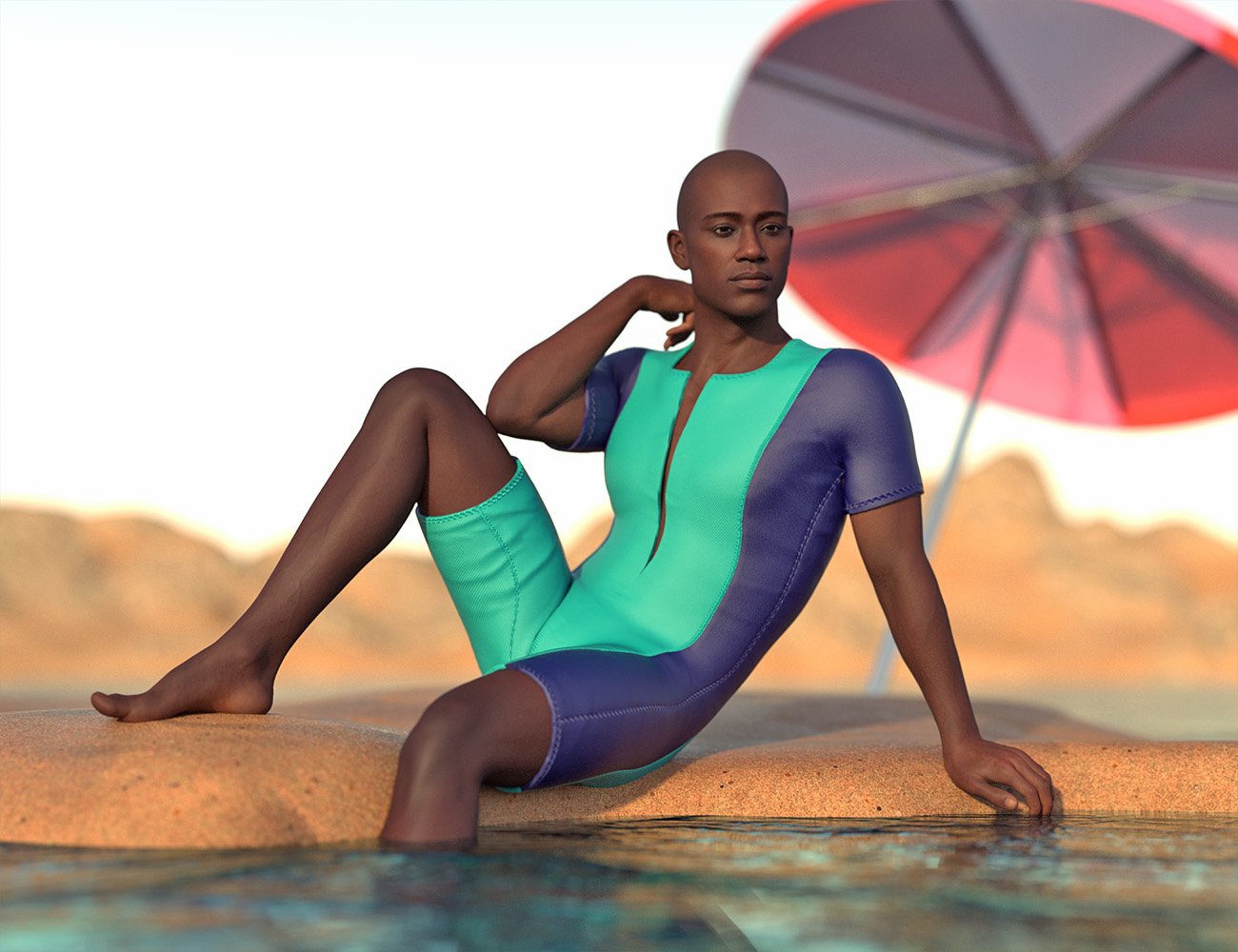 Summer Fun Surf Suit Genesis 9 | Daz 3D