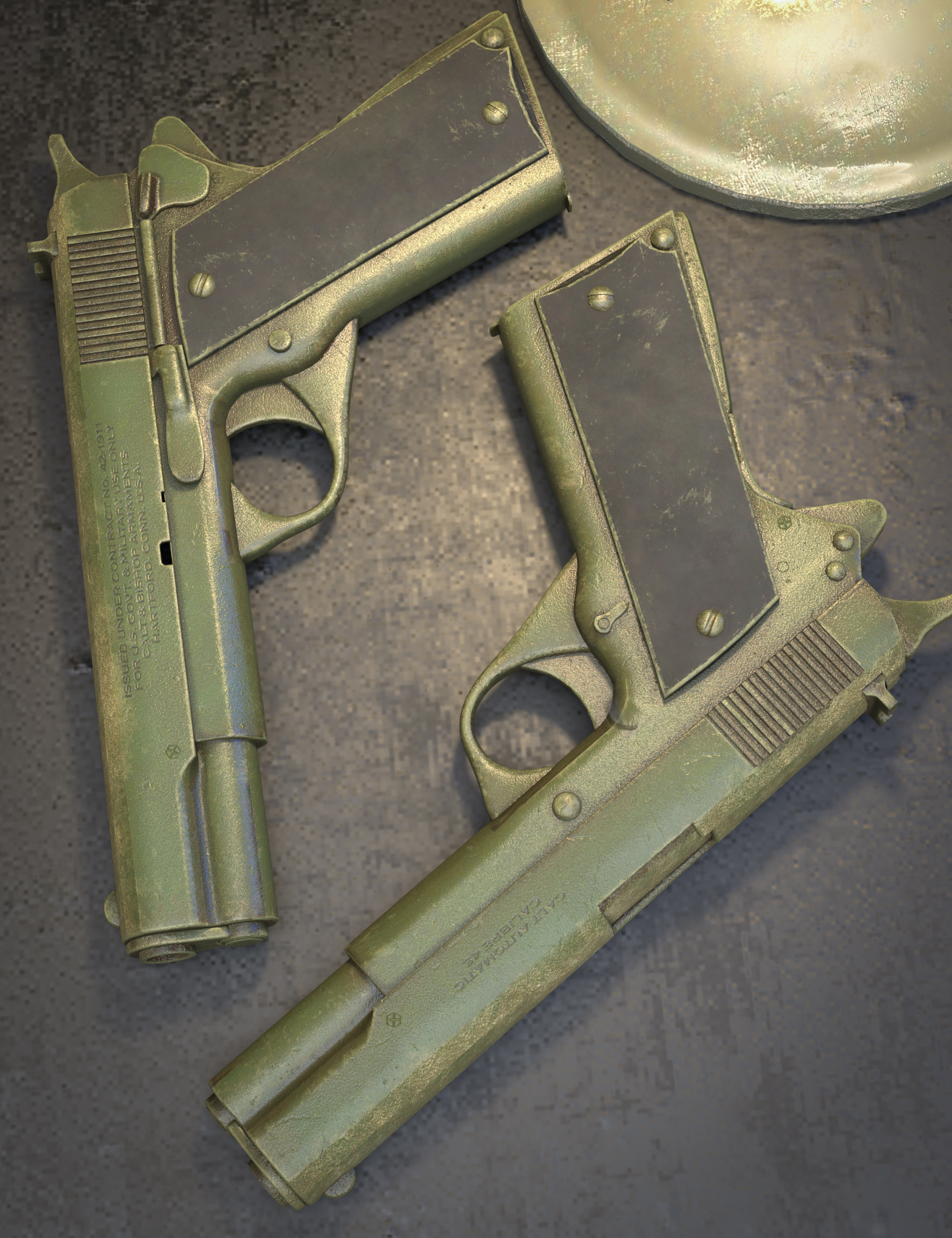 M3D 1911 Tactical Gun | Daz 3D