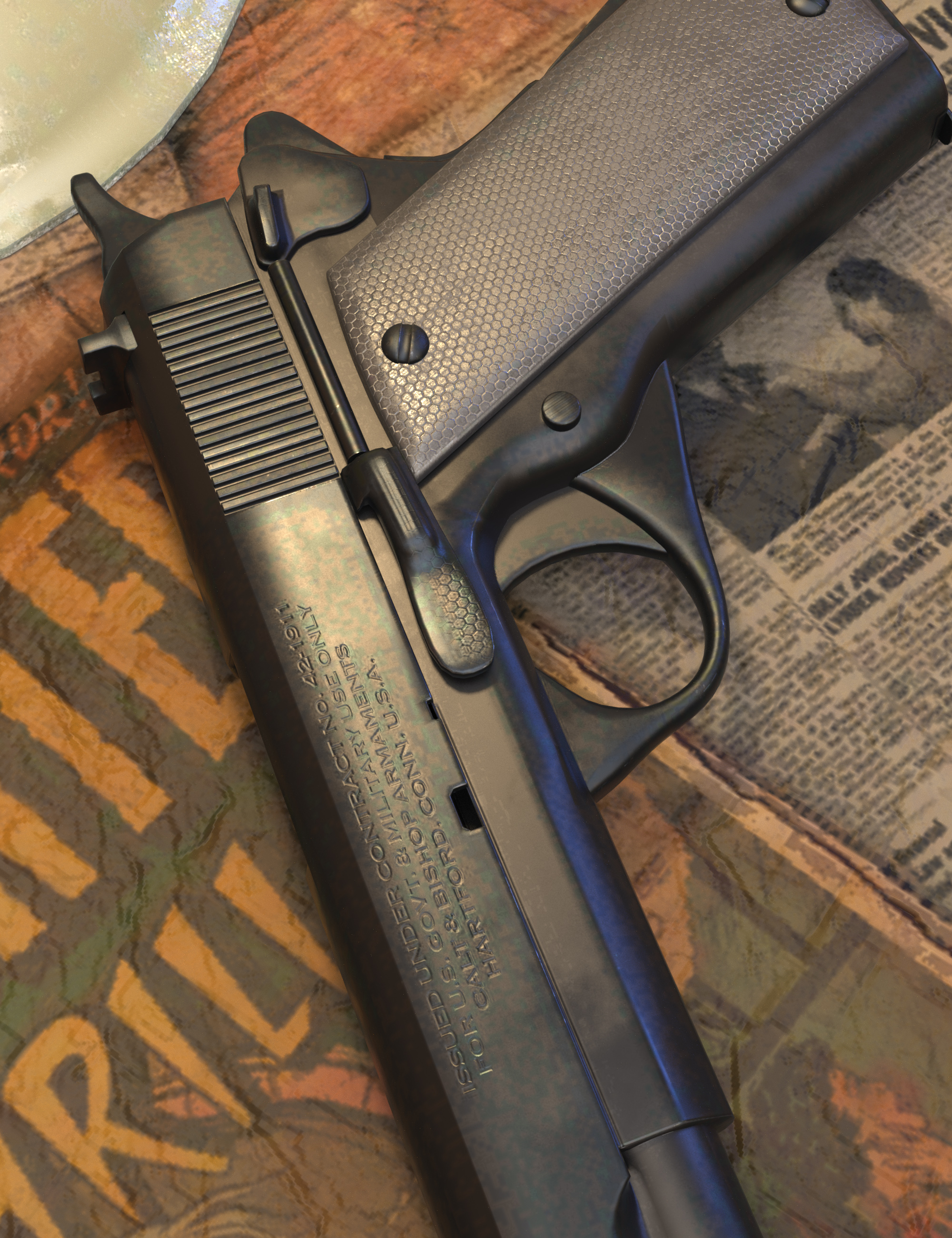 M3D 1911 Tactical Gun | Daz 3D