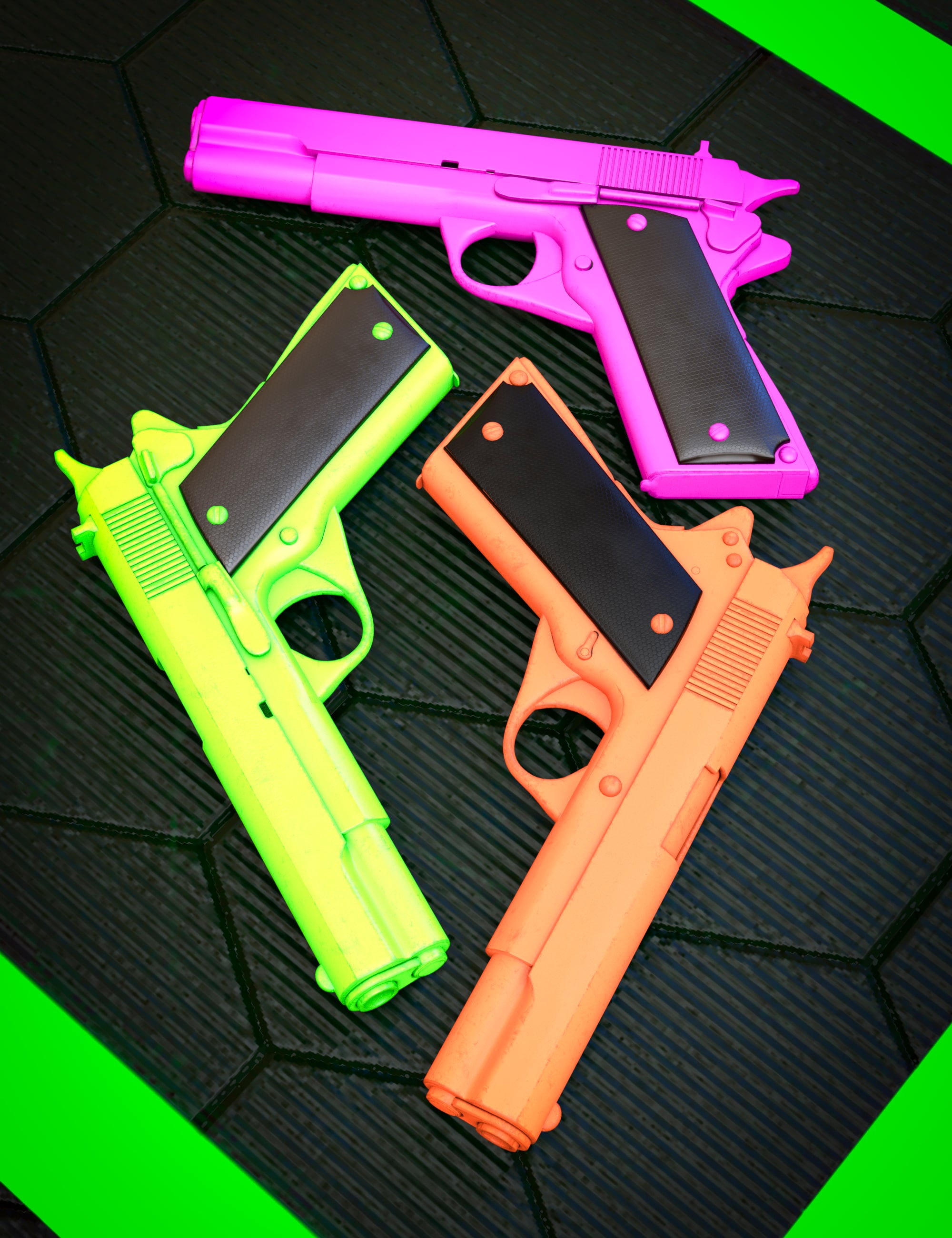 M3D 1911 Tactical Gun | Daz 3D