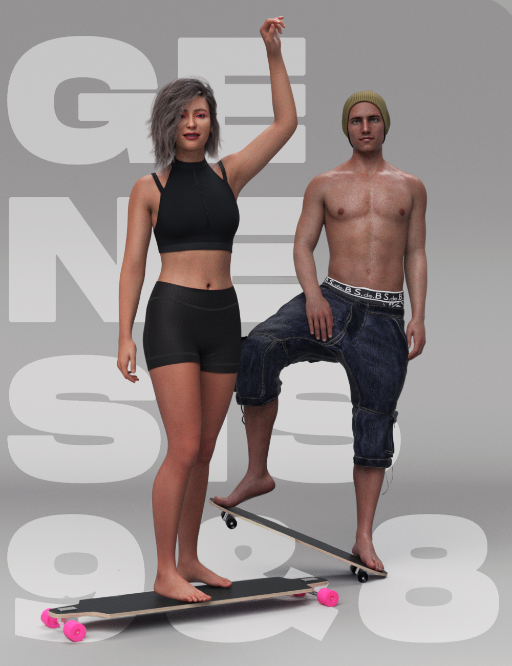 Sk8ting Life Poses and Props For Genesis 9 & Genesis 8 | Daz 3D