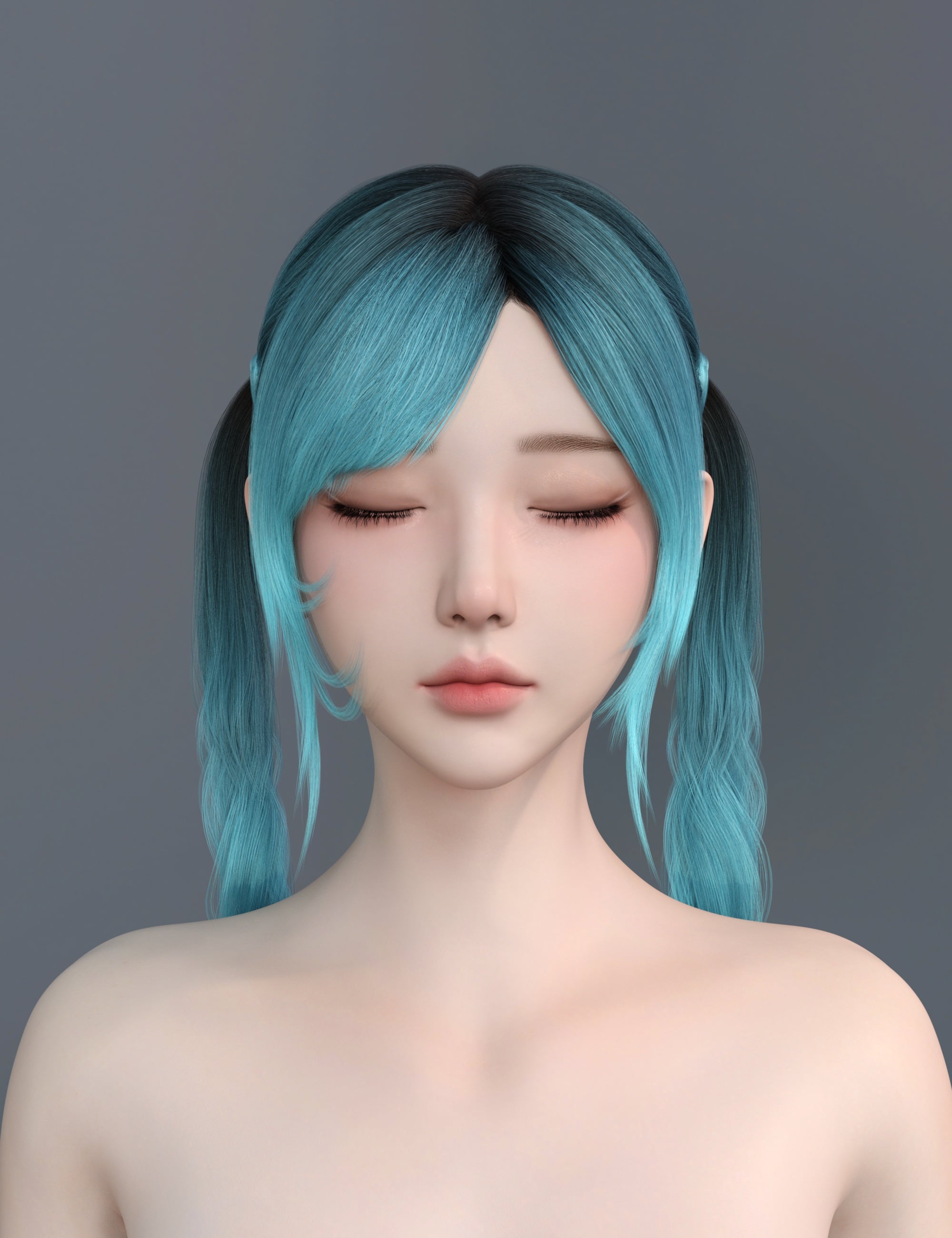 Noki Twin Dreamtails Hair for Genesis 9 | Daz 3D