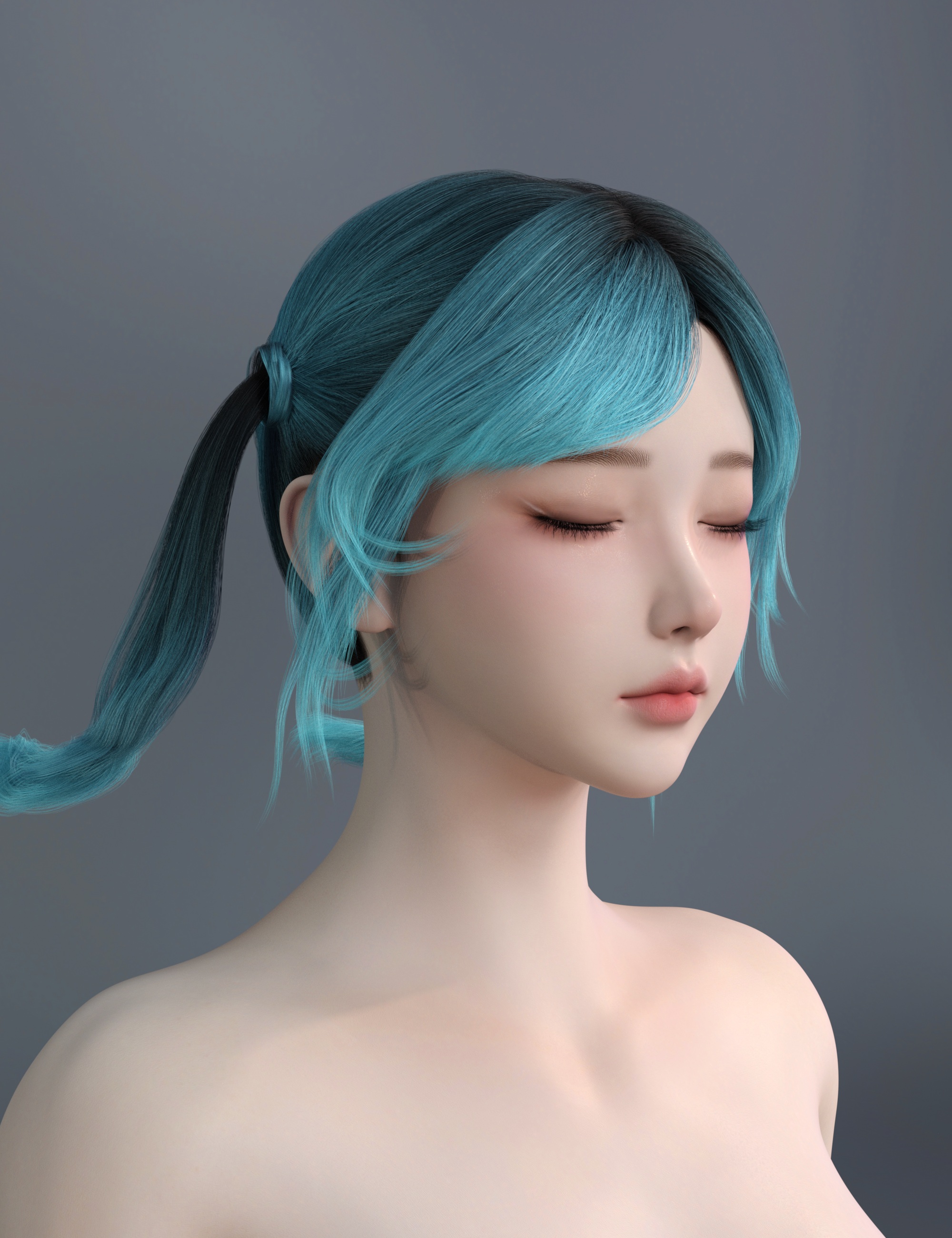 Noki Twin Dreamtails Hair for Genesis 9 | Daz 3D