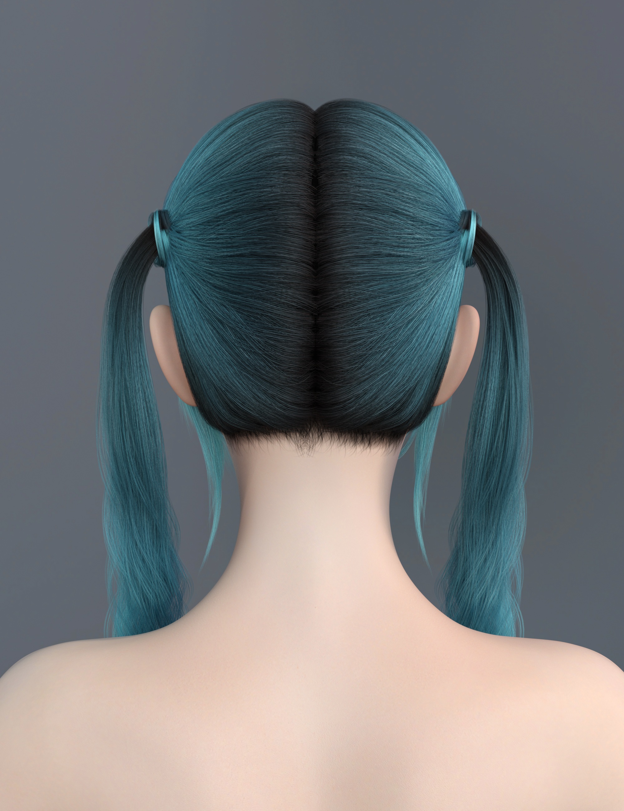 Noki Twin Dreamtails Hair for Genesis 9 | Daz 3D