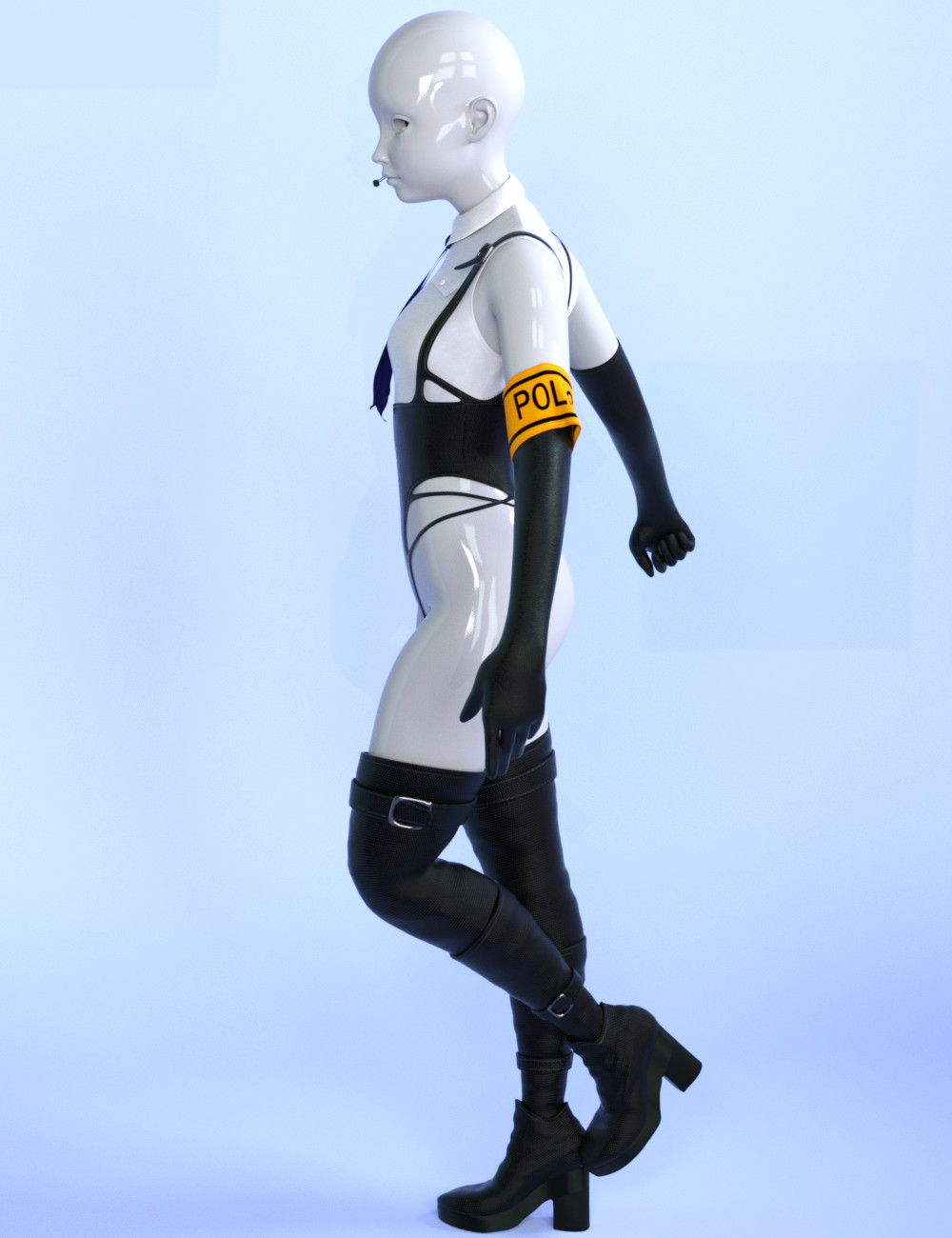 dForce Cyber Police Outfit for Genesis 9 | Daz 3D