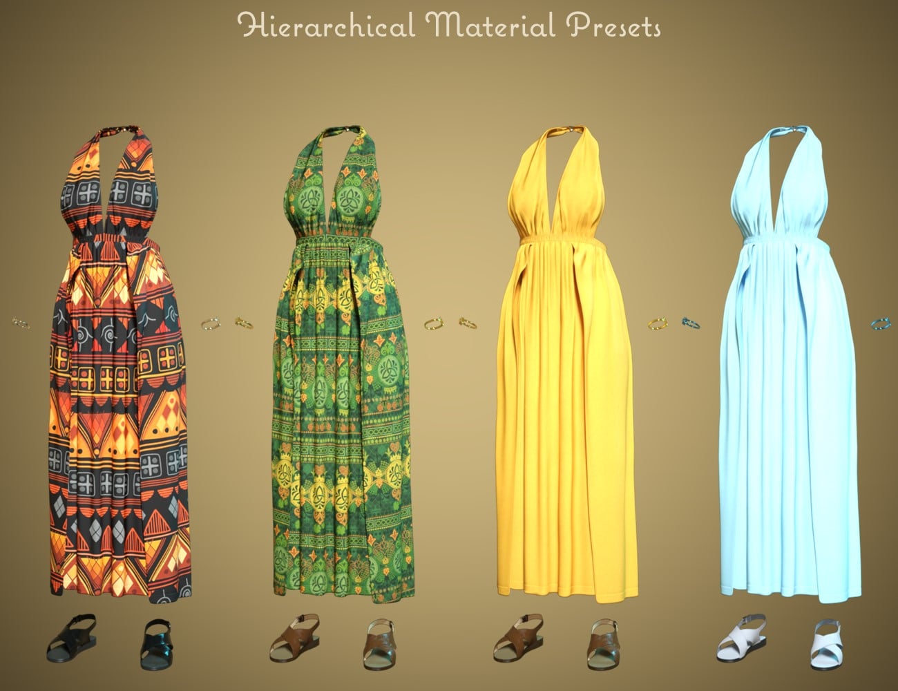 dForce Summer Flow Outfit for Genesis 9 and Genesis 8 Female | Daz 3D