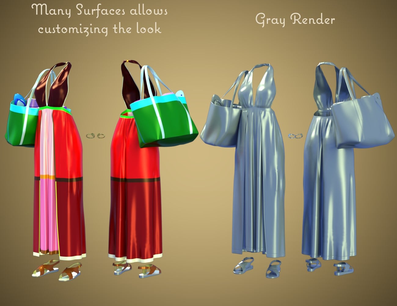 dForce Summer Flow Outfit for Genesis 9 and Genesis 8 Female | Daz 3D