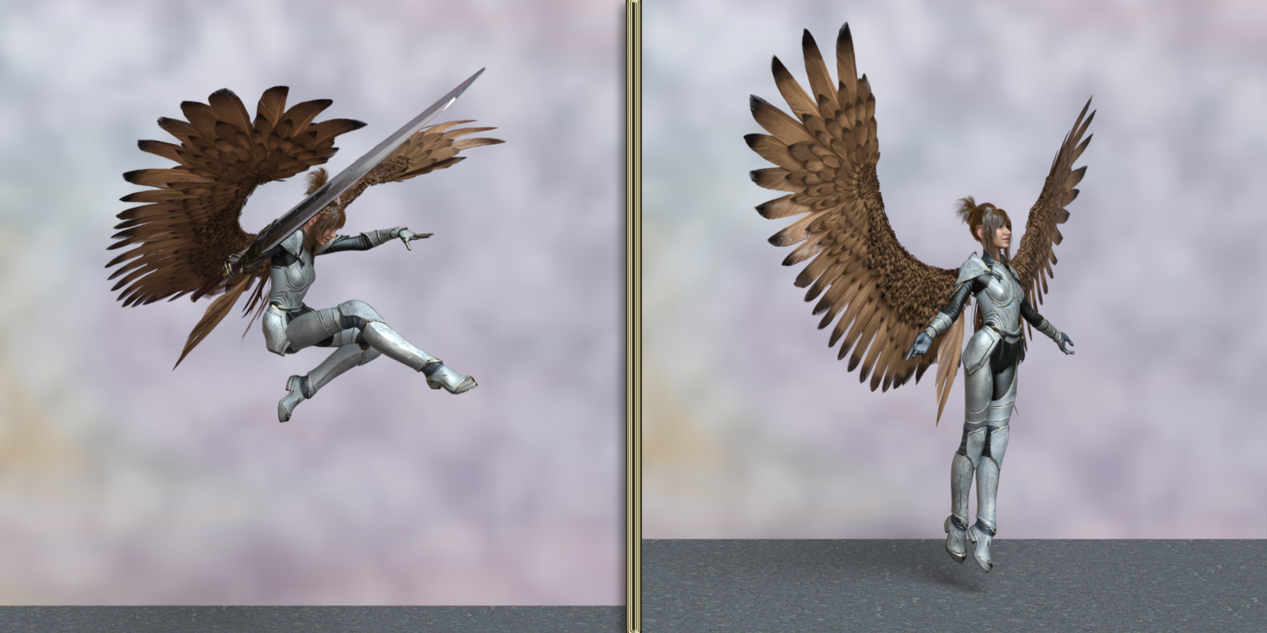 Angelical Hierarchical Poses for Genesis 9 and Aello Wings | Daz 3D