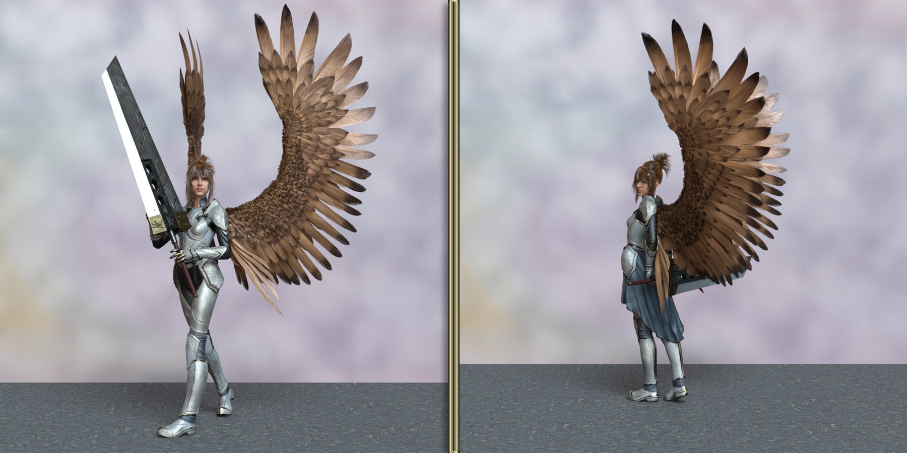 Angelical Hierarchical Poses for Genesis 9 and Aello Wings | Daz 3D