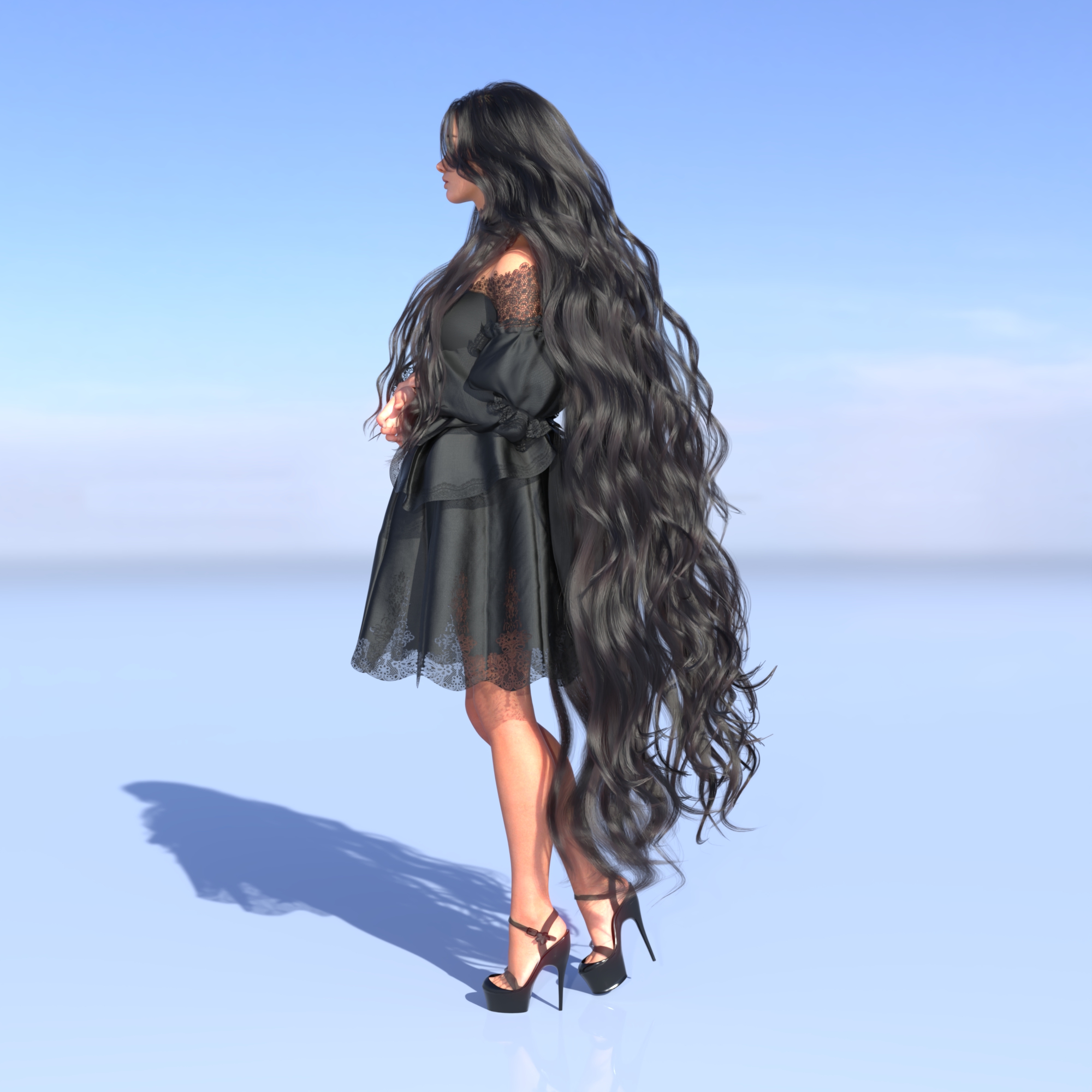 dForce Mythic Long Hair for Genesis 9 | Daz 3D