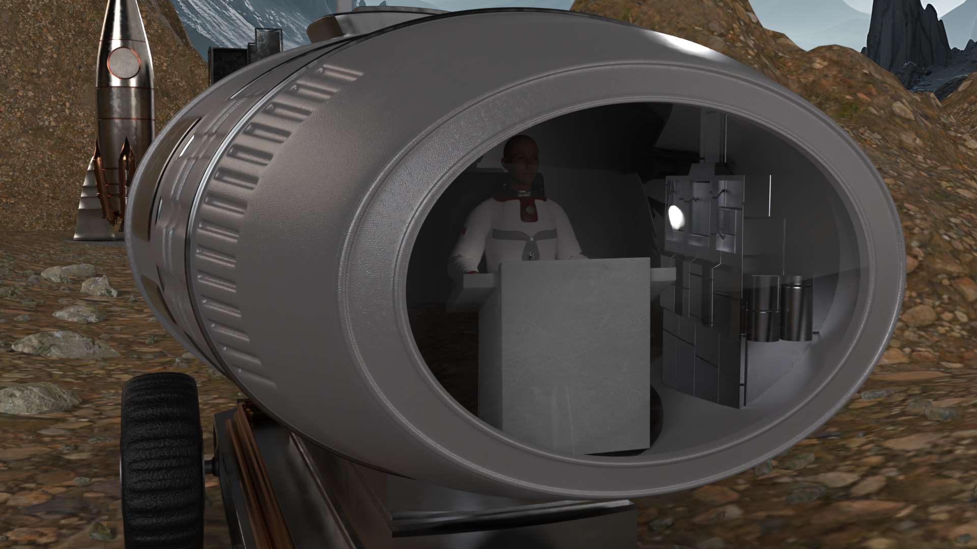 Retro Mars Base - Vehicle | Daz 3D