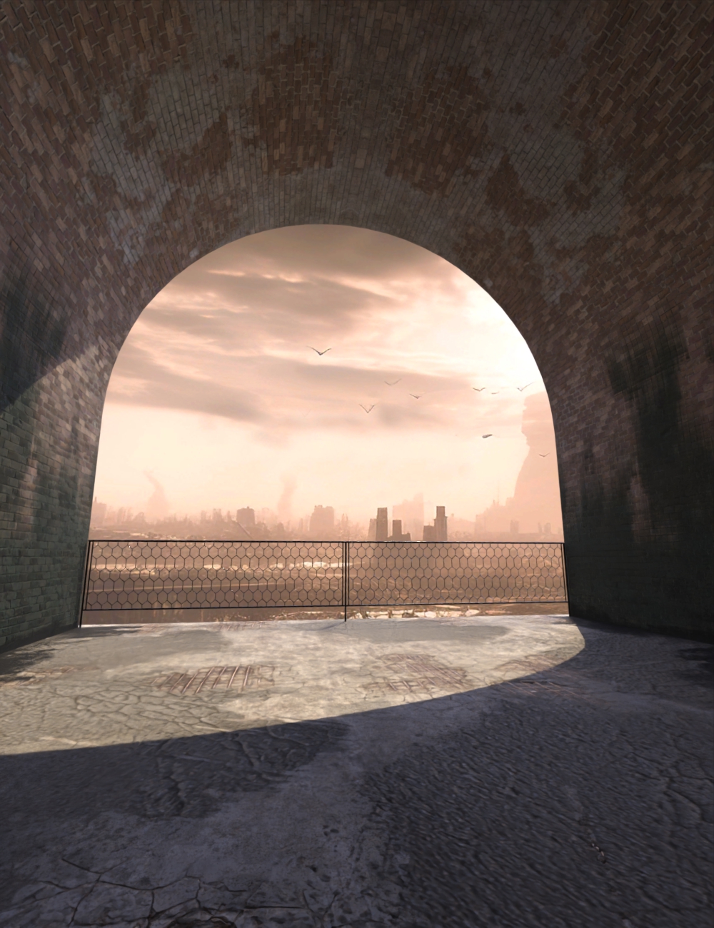 HT Grunge Brick Tunnel ⋆ Freebies Daz 3D