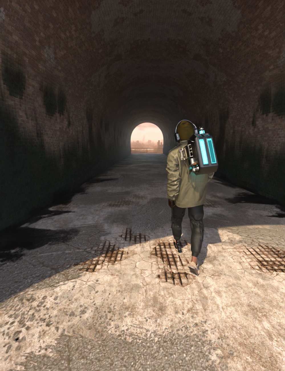 HT Grunge Brick Tunnel | Daz 3D