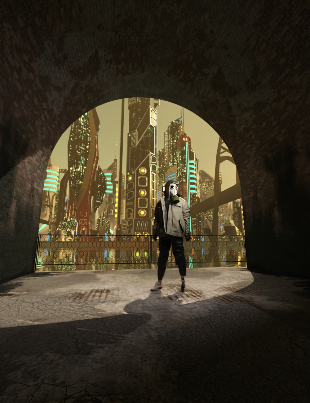 HT Grunge Brick Tunnel | Daz 3D