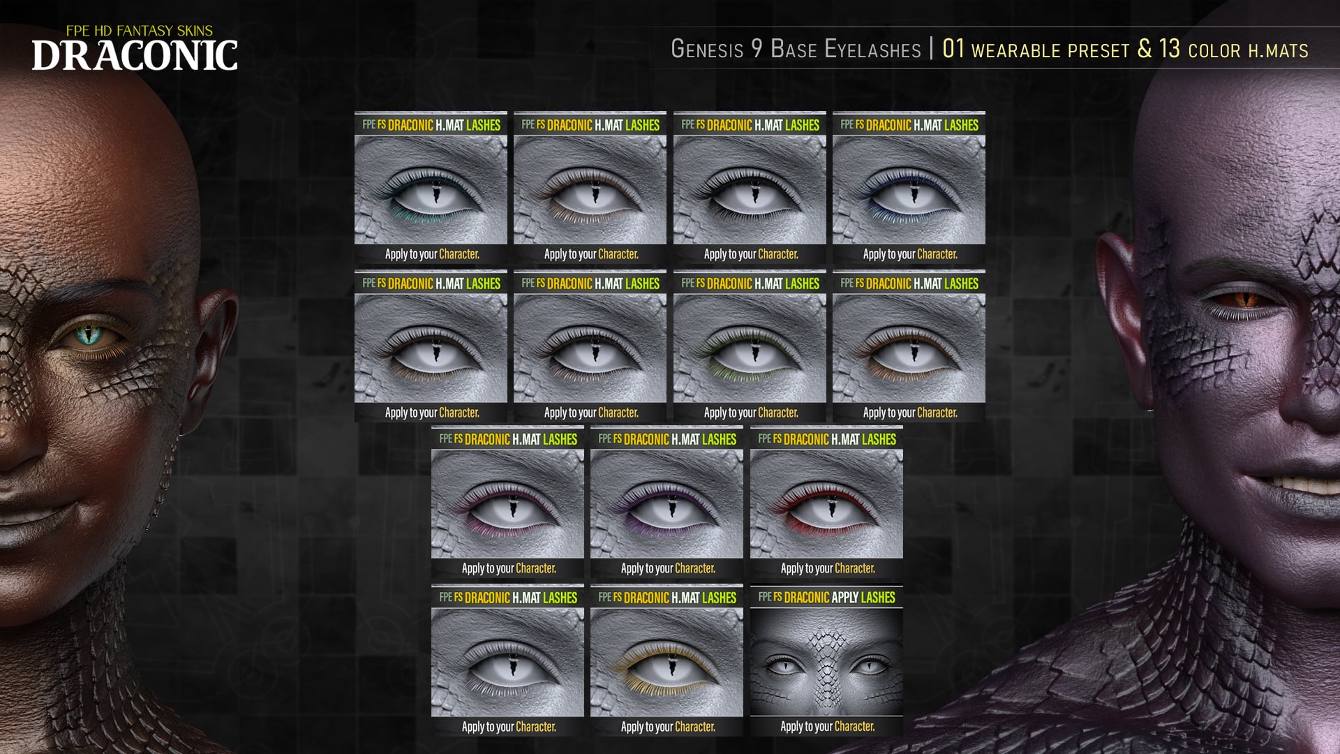 FPE Fantasy HD Skin Draconic for Genesis 9 | Daz 3D