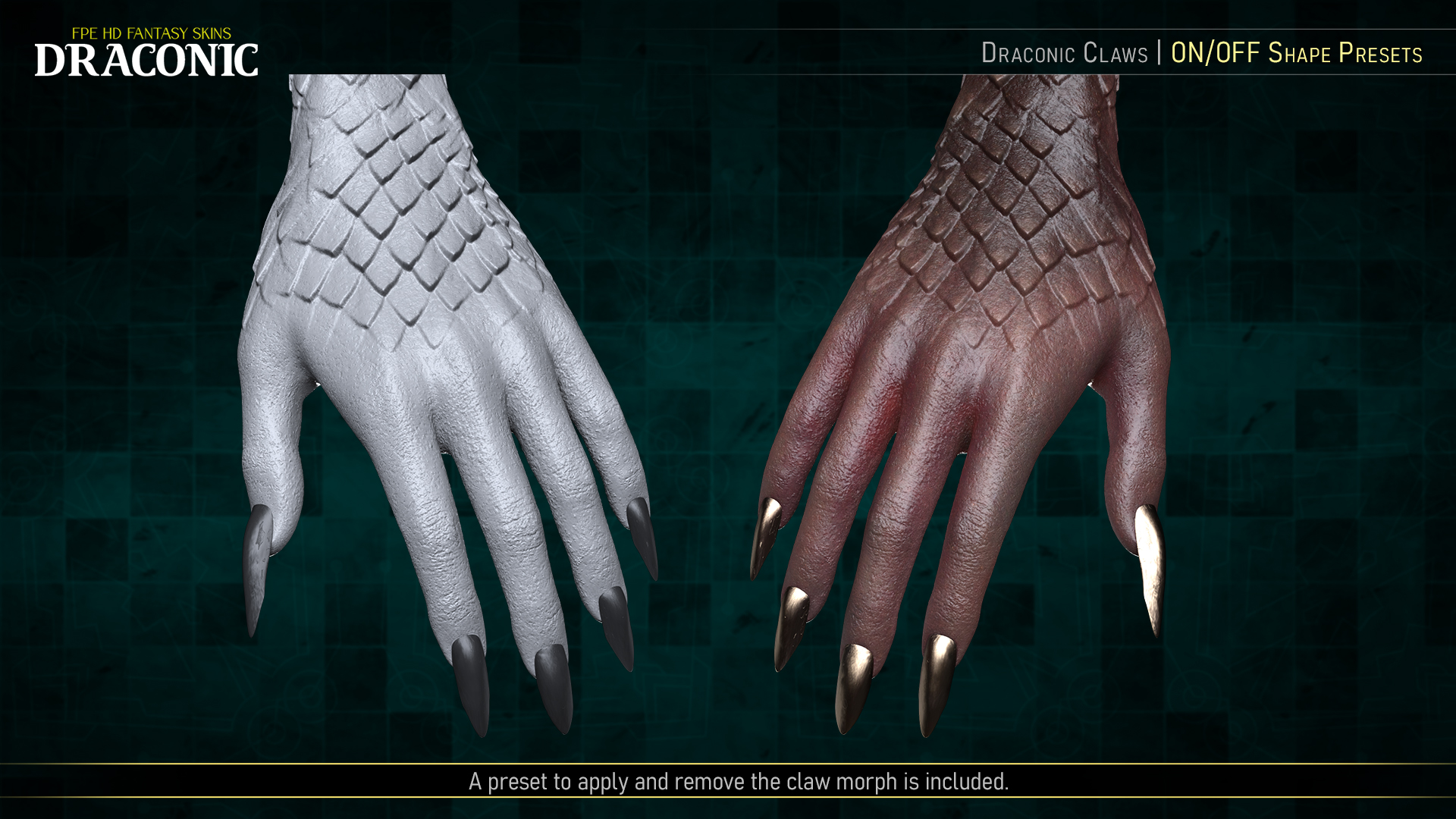 FPE Fantasy HD Skin Draconic for Genesis 9 | Daz 3D