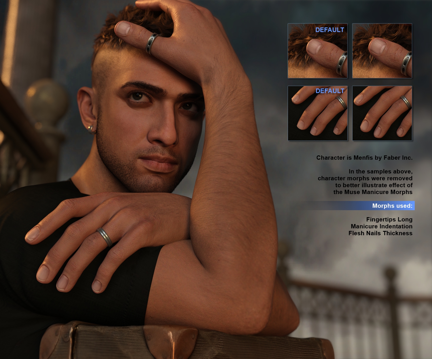 FK Manicure Muse Morphs and Materials for Genesis 9 MR Bundle | Daz 3D