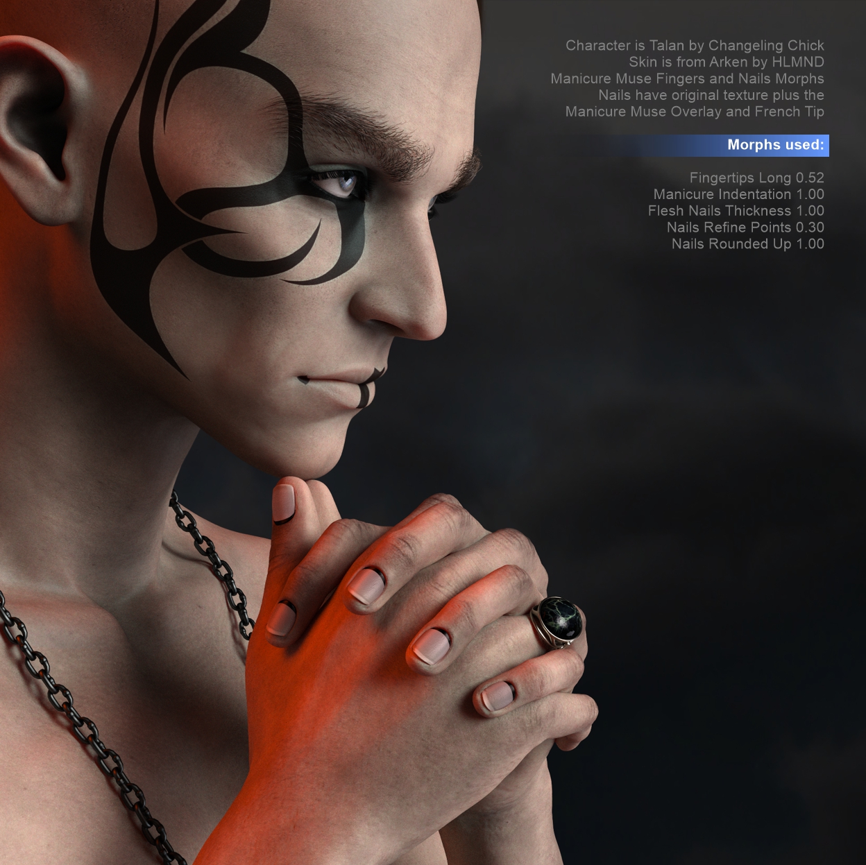 FK Manicure Muse Morphs and Materials for Genesis 9 MR Bundle | Daz 3D