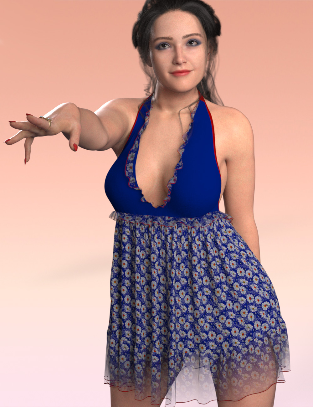 DNA Dee Dee - a dForce Sundress for Genesis 9 | Daz 3D