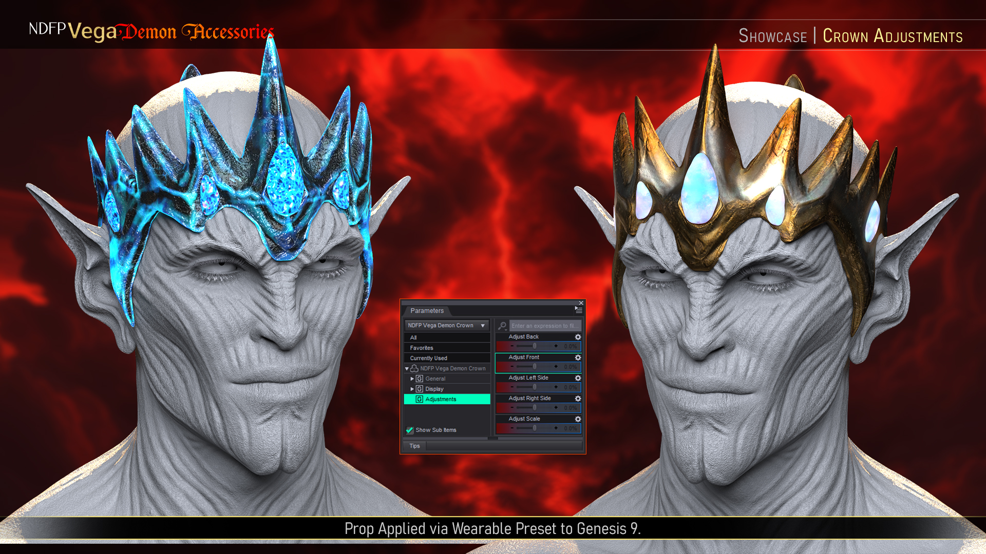 NDFP Vega Demon Accessories for Genesis 9 | Daz 3D