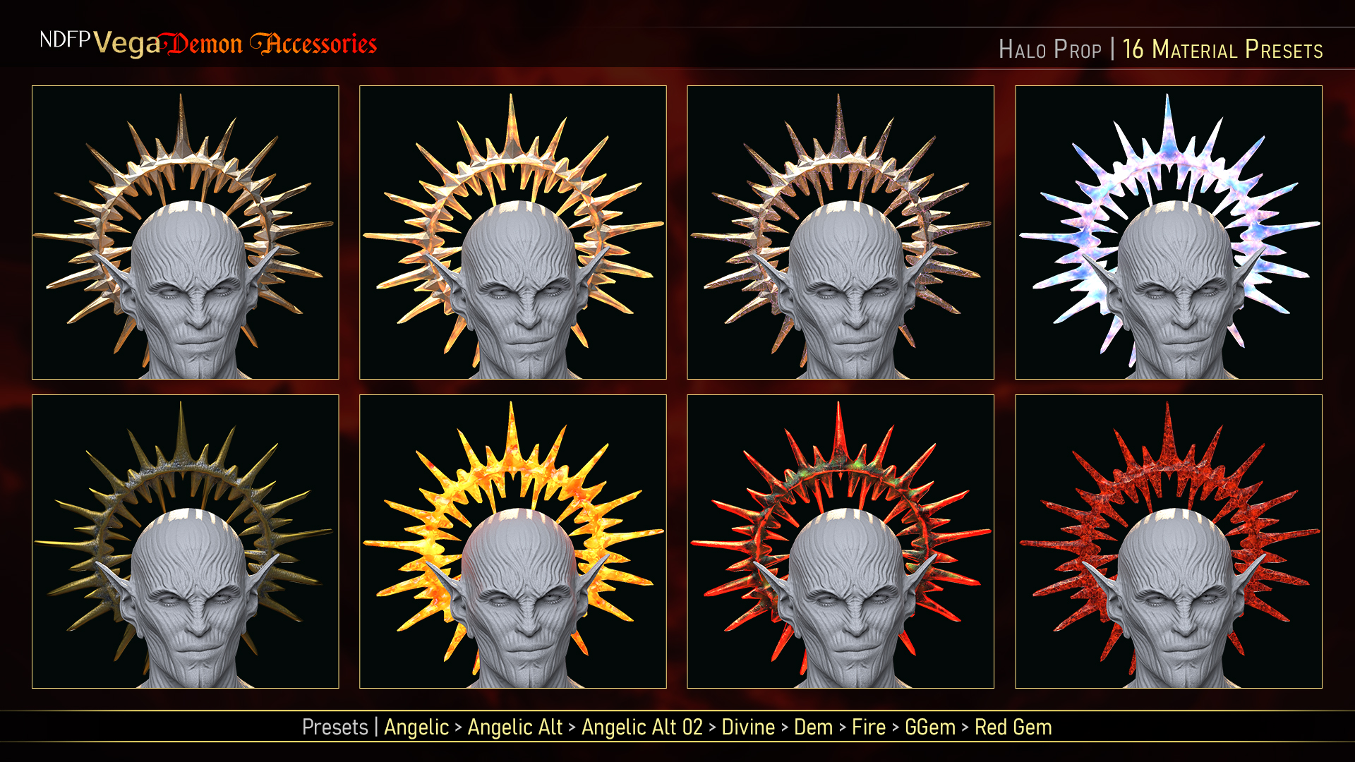 NDFP Vega Demon Accessories for Genesis 9 | Daz 3D