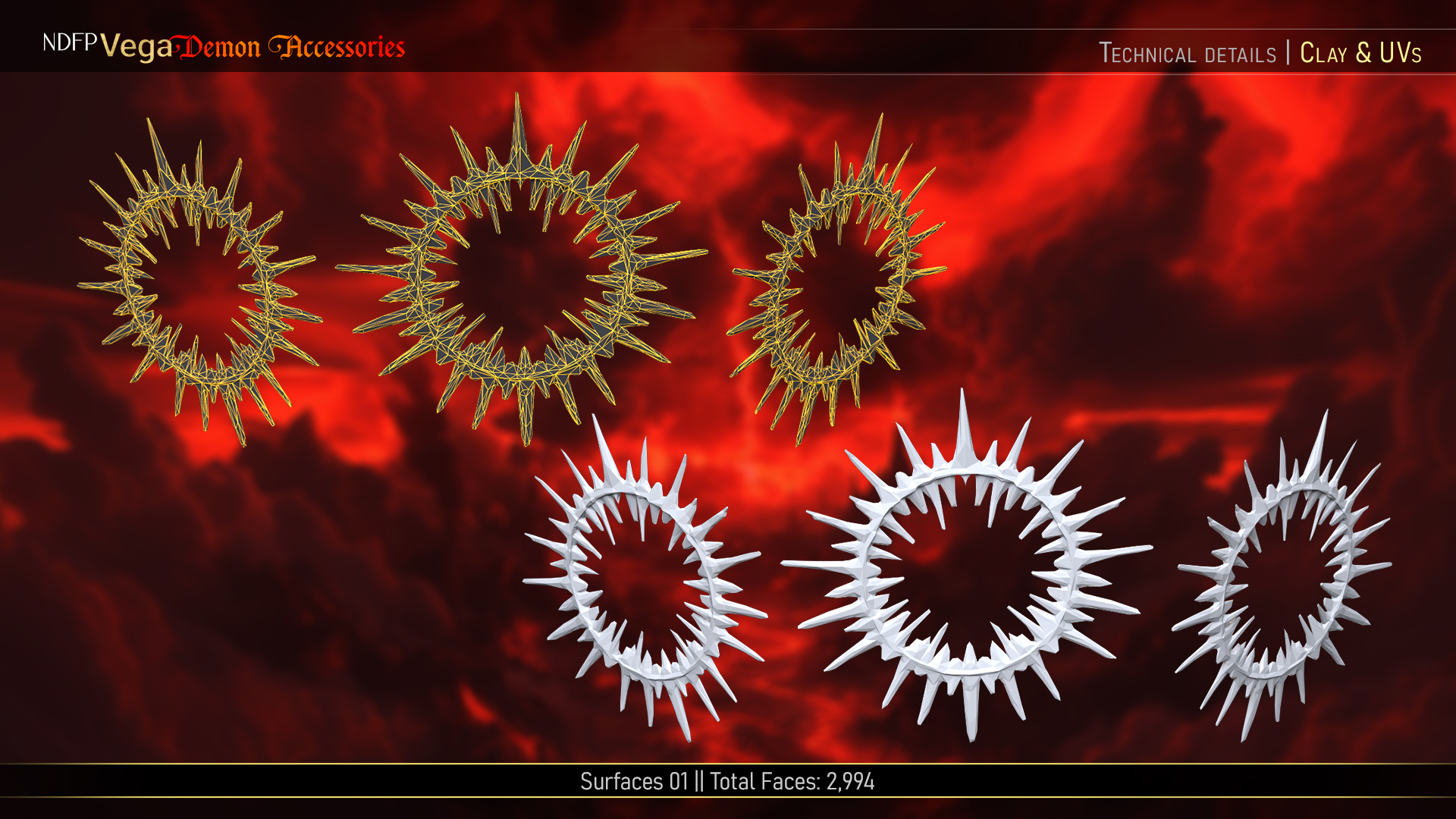 NDFP Vega Demon Accessories for Genesis 9 | Daz 3D