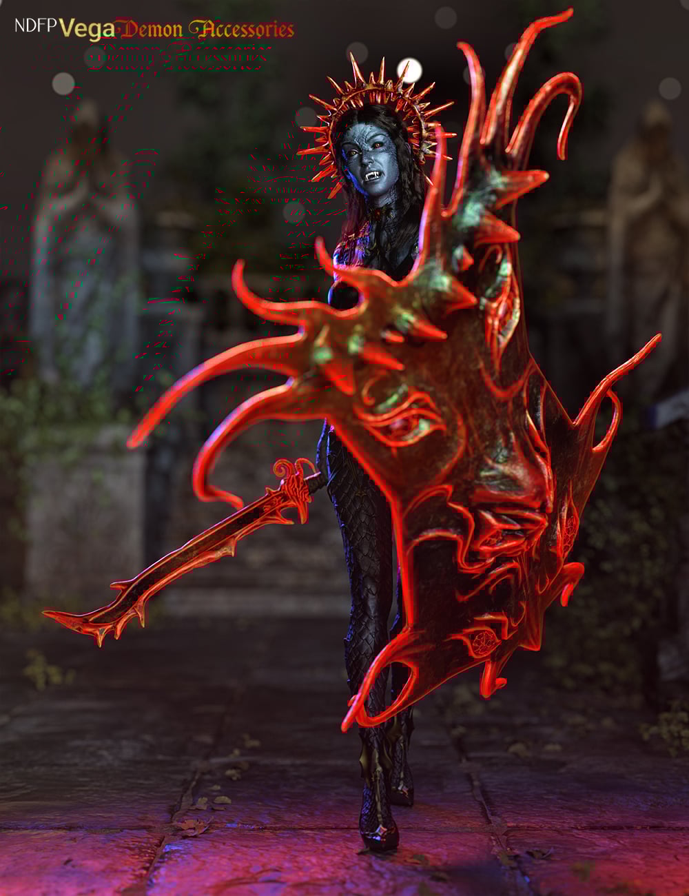 NDFP Vega Demon Accessories for Genesis 9 | Daz 3D