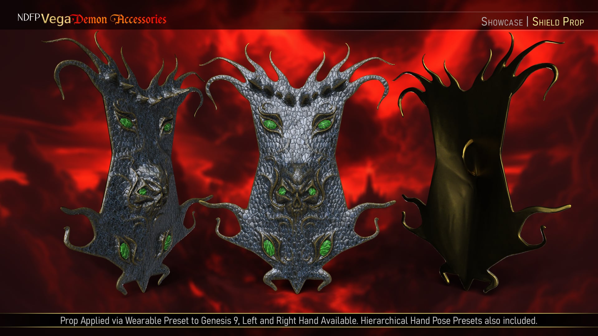 NDFP Vega Demon Accessories for Genesis 9 | Daz 3D