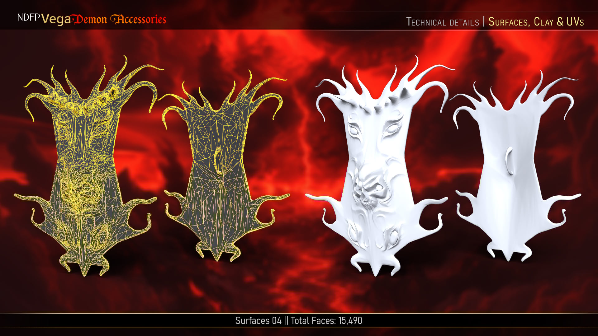 NDFP Vega Demon Accessories for Genesis 9 | Daz 3D