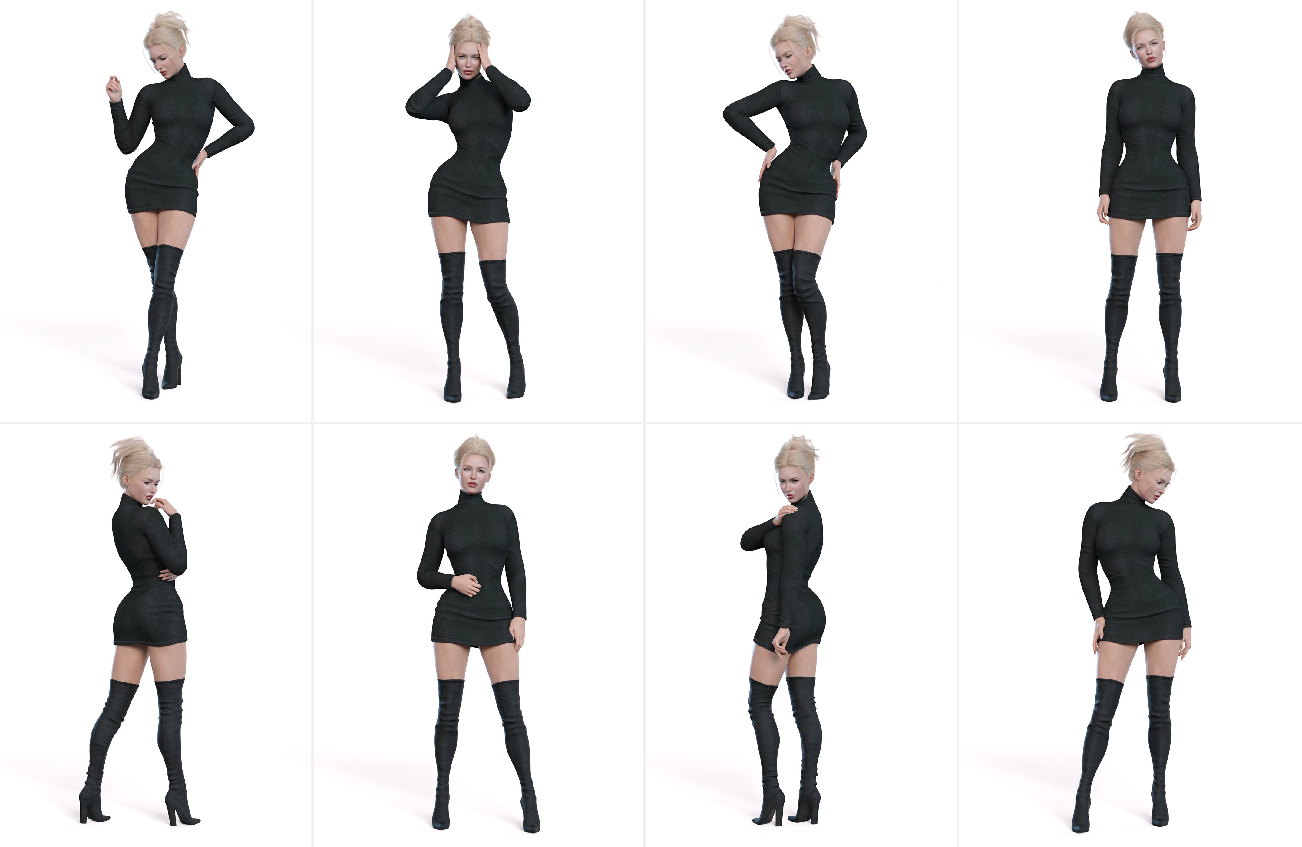 Z Feminine Standing Pose Mega Set for Genesis 9 and 8 Female | Daz 3D