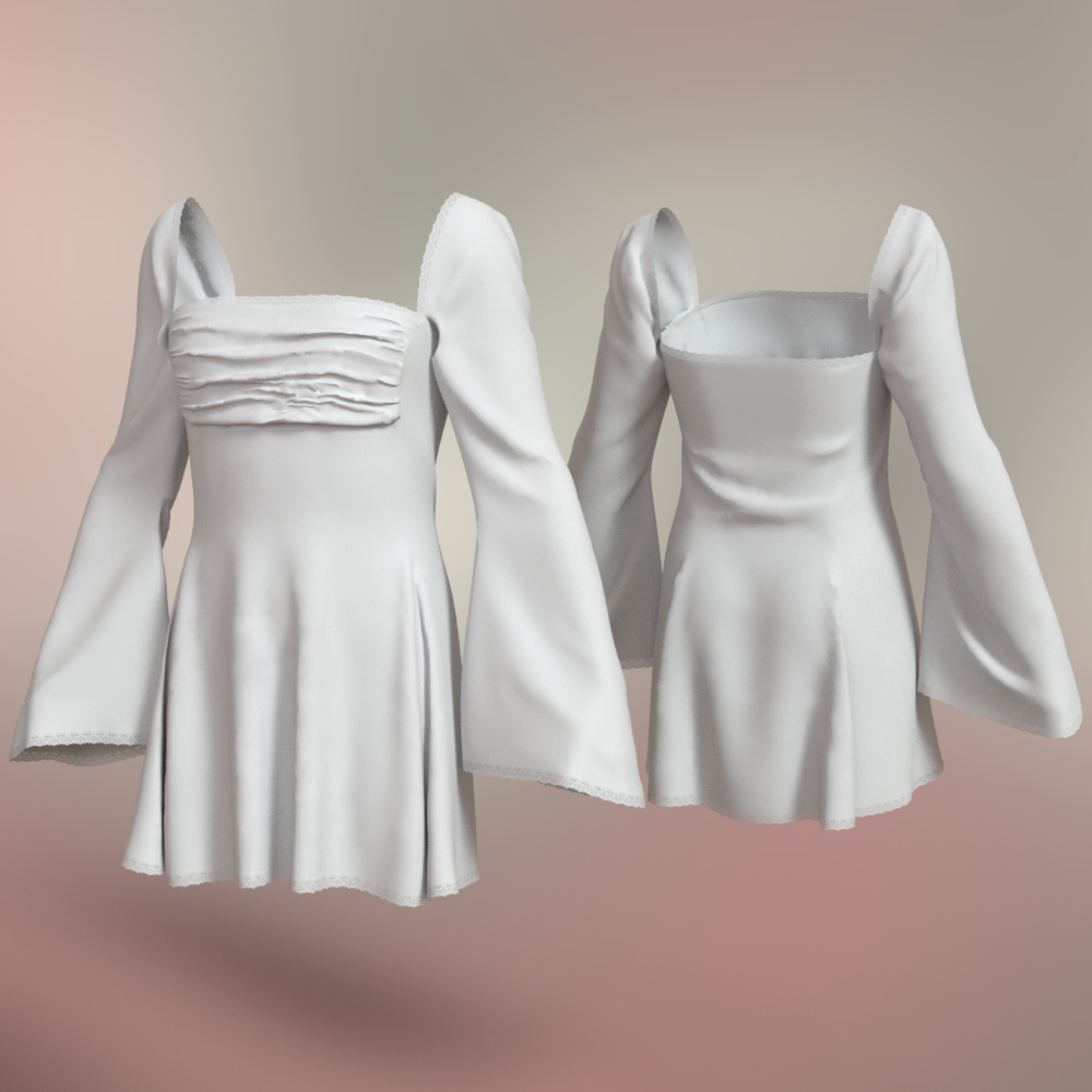 dForce Charlotte Dress for Genesis 9 | Daz 3D