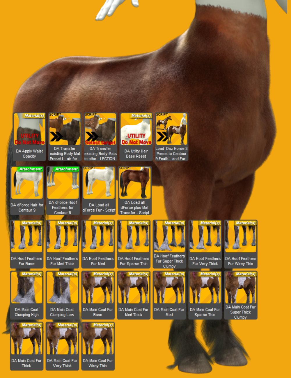 DA Centaur 9 Fur Tool | Daz 3D