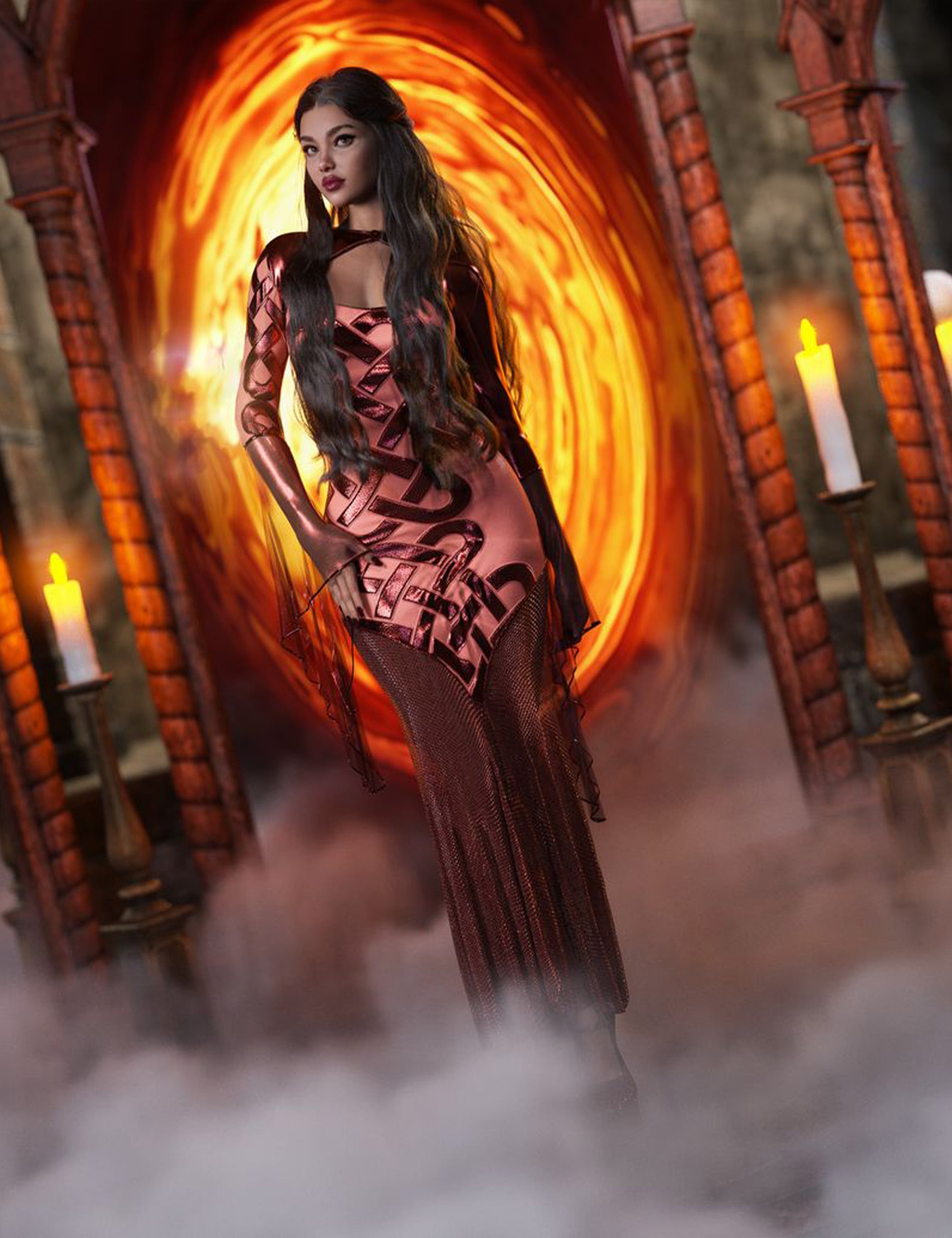 dForce Amara Outfit for Genesis 9 ⋆ Freebies Daz 3D