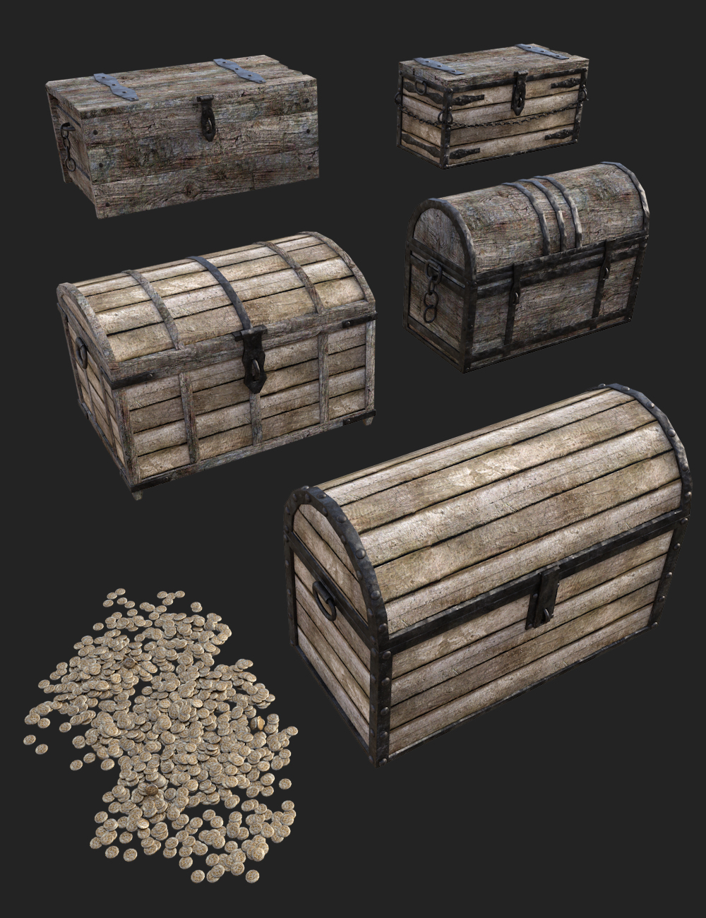 Medieval Chests 1 | Daz 3D