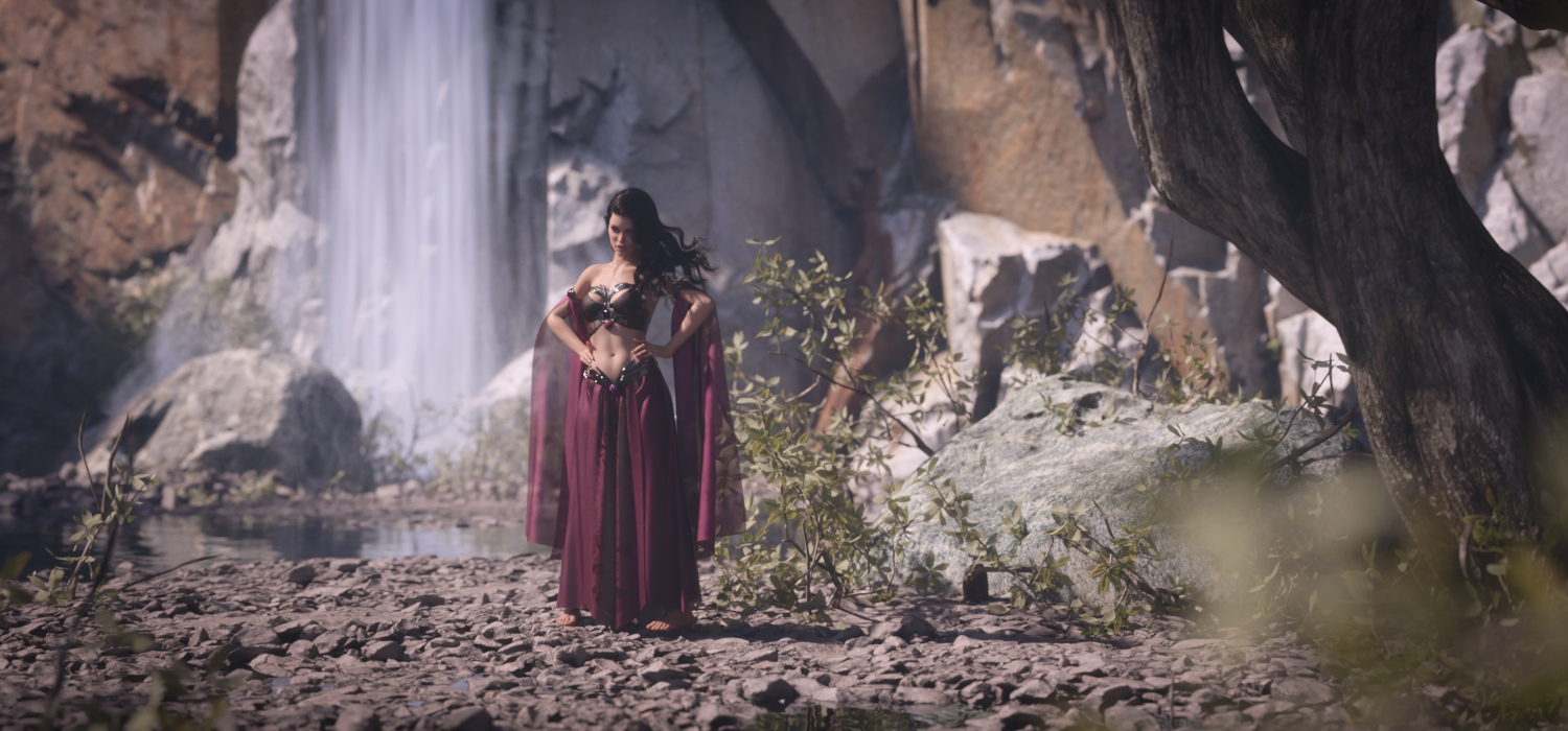 Hidden Waterfall | Daz 3D