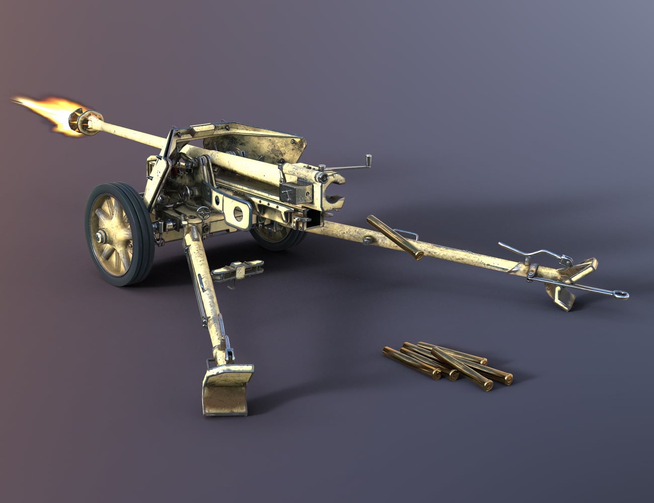 Antitank Cannon | Daz 3D