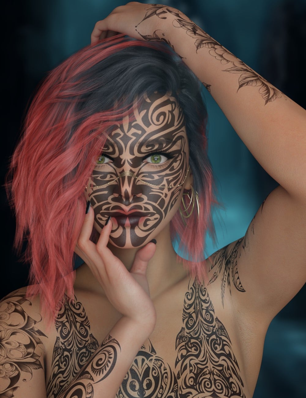 L3D TattooU - Decals and Tattoos Black MR | Daz 3D