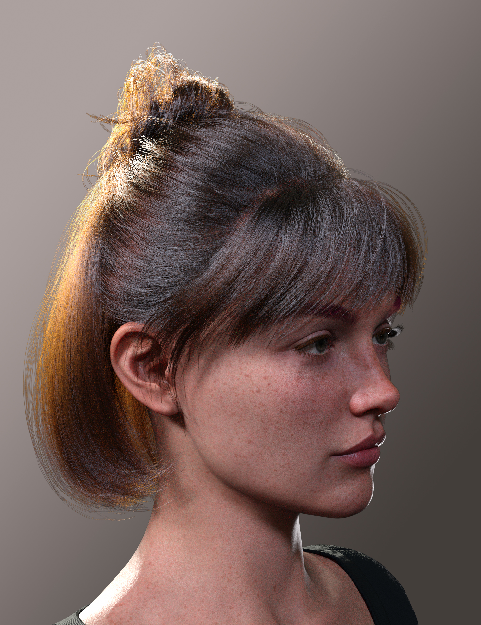 dForce Tuba Hair for Genesis 9 | Daz 3D