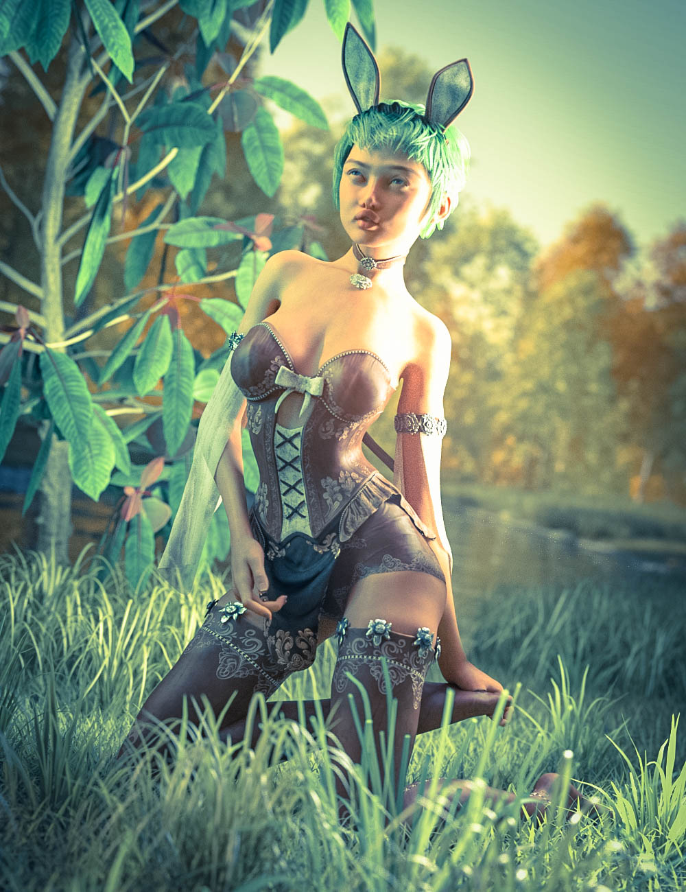 Easteria Outfit Texture addon | Daz 3D