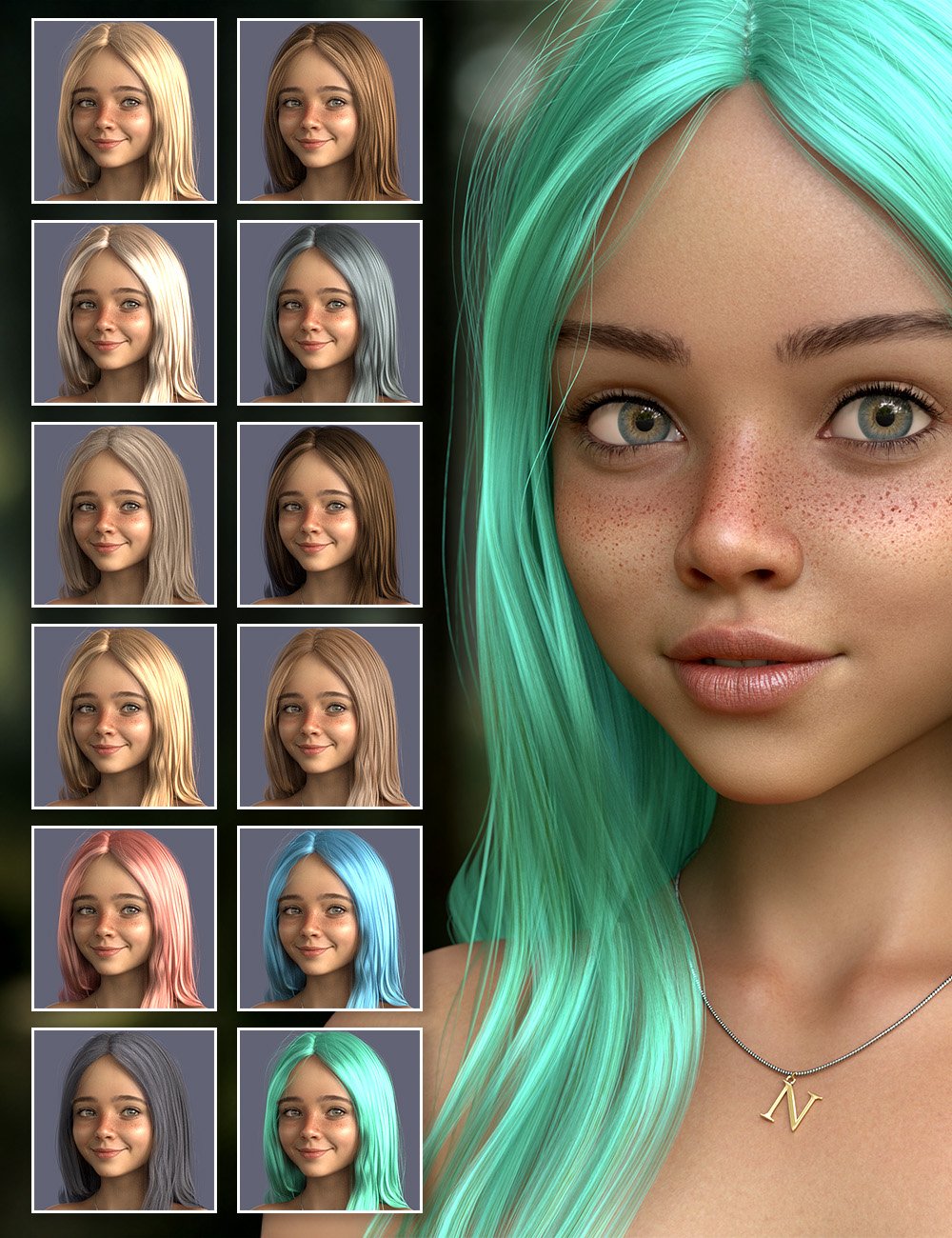 Nikki Female Hair for Genesis 9 | Daz 3D