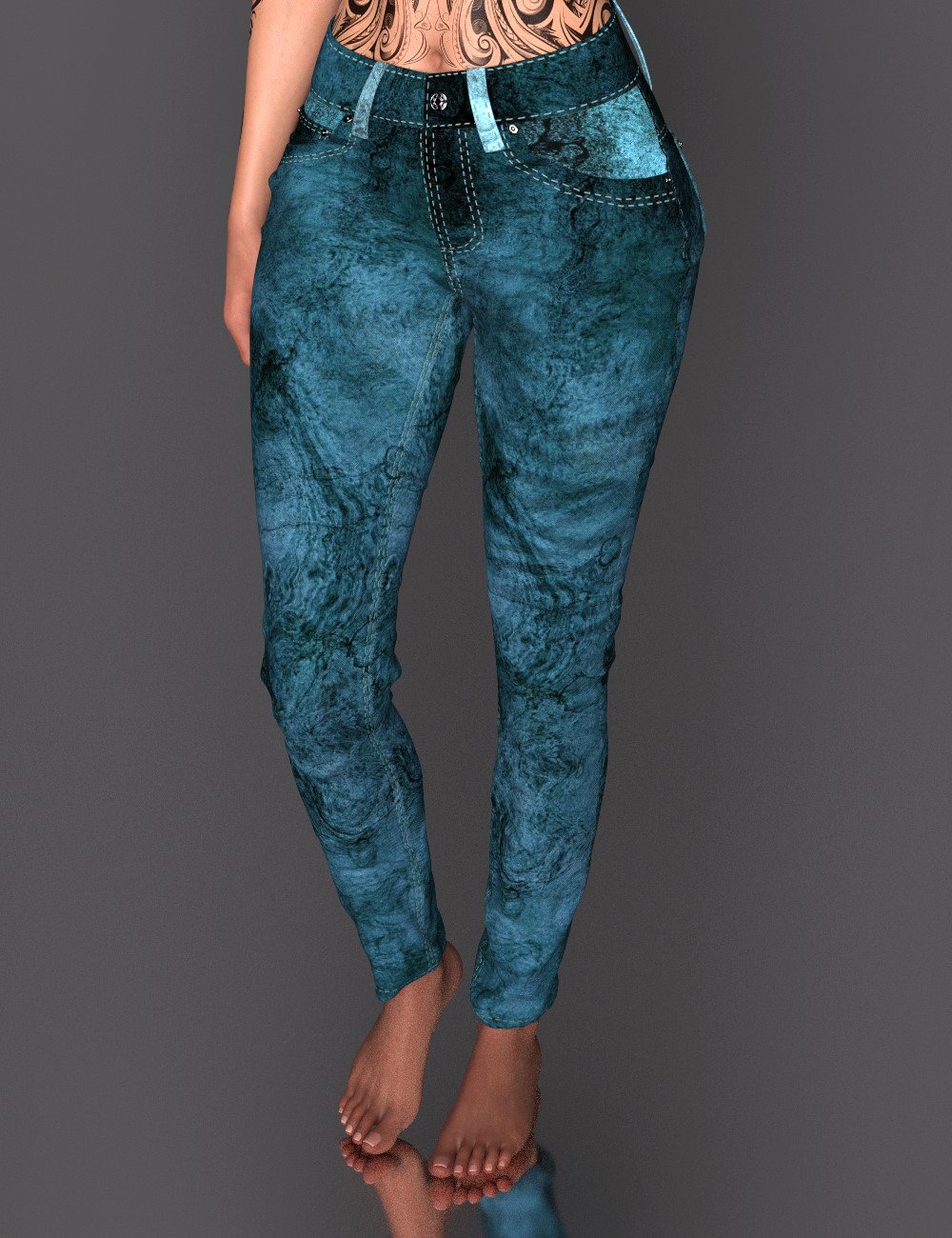 L3D Stylez Add-On Fashion Long Jeans | Daz 3D