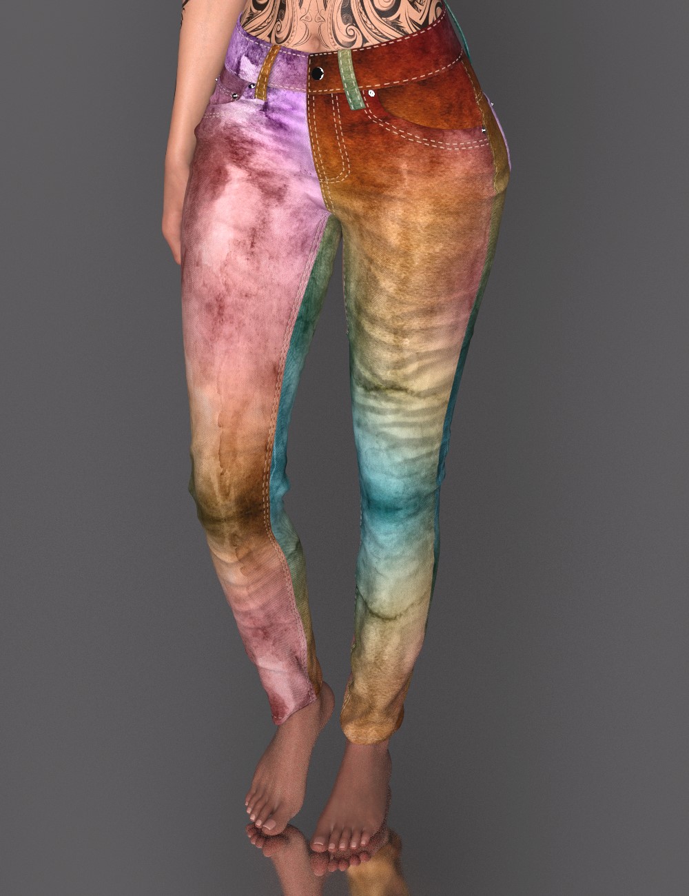 L3D Stylez Add-On Fashion Long Jeans | Daz 3D