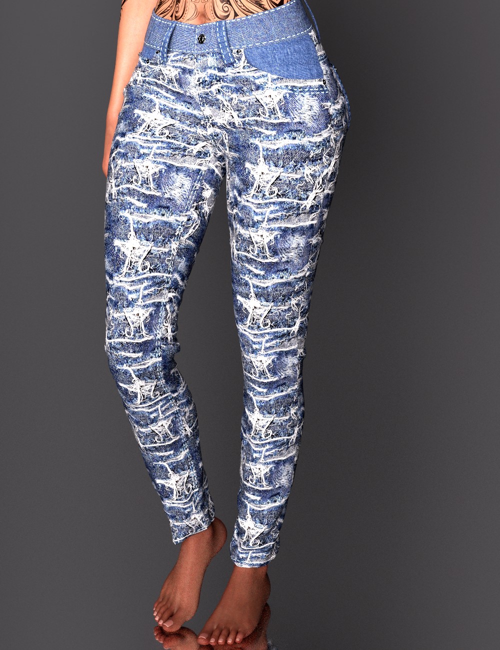 L3D Stylez Add-On Fashion Long Jeans | Daz 3D