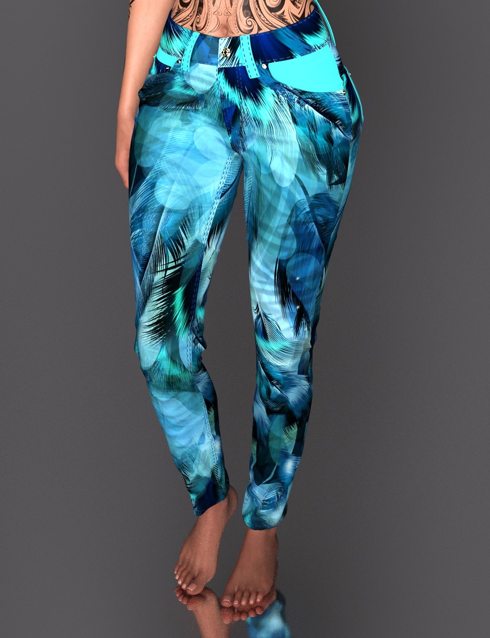 L3D Stylez Add-On Fashion Long Jeans | Daz 3D