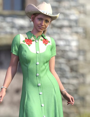 dForce Dale Western Outfit for Genesis 9 and 8 Female | Daz 3D