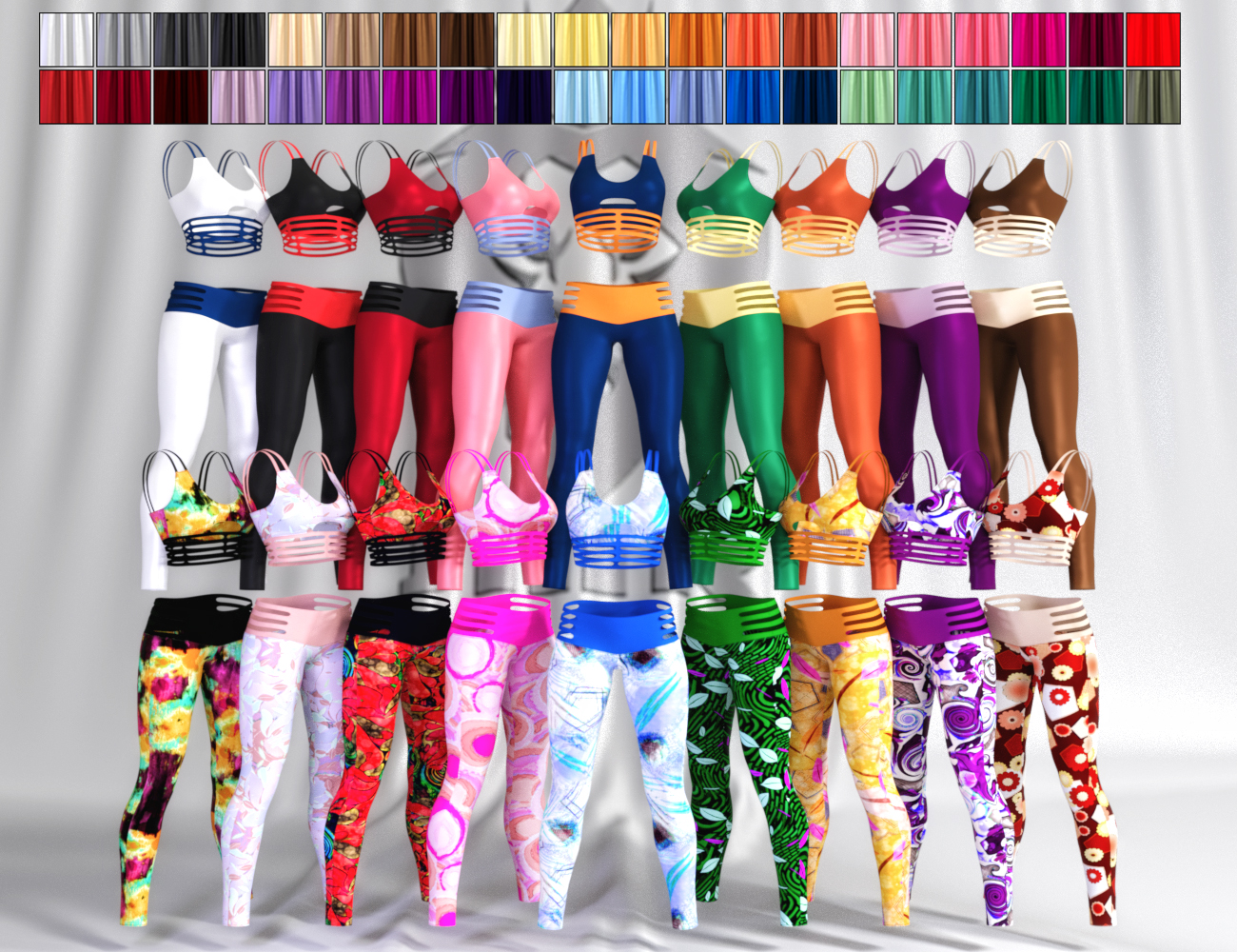 JMR dForce Lindsey Sportswear for Genesis 9 and 8 Female | Daz 3D