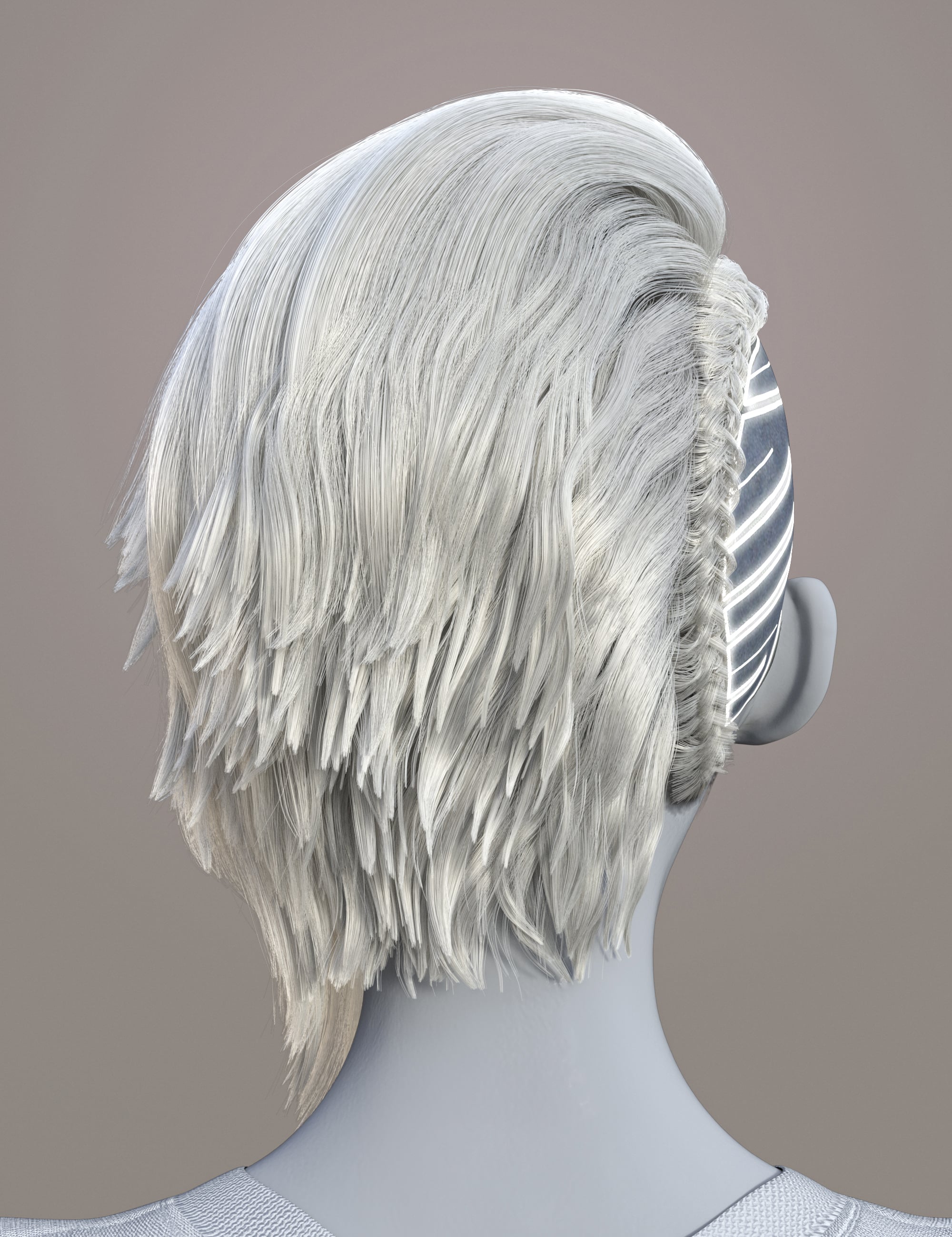 dForce Strand-Based FE Punk Side Short Hair for Genesis 9 | Daz 3D