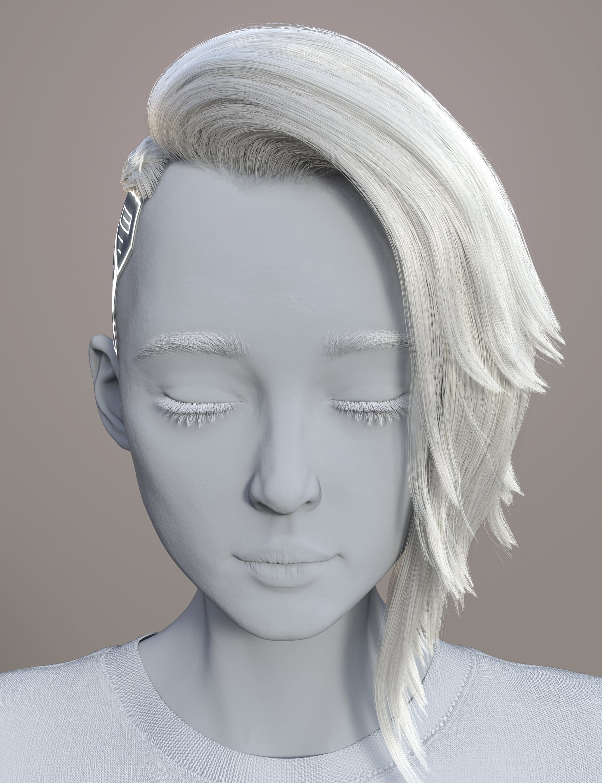 dForce Strand-Based FE Punk Side Short Hair for Genesis 9 | Daz 3D